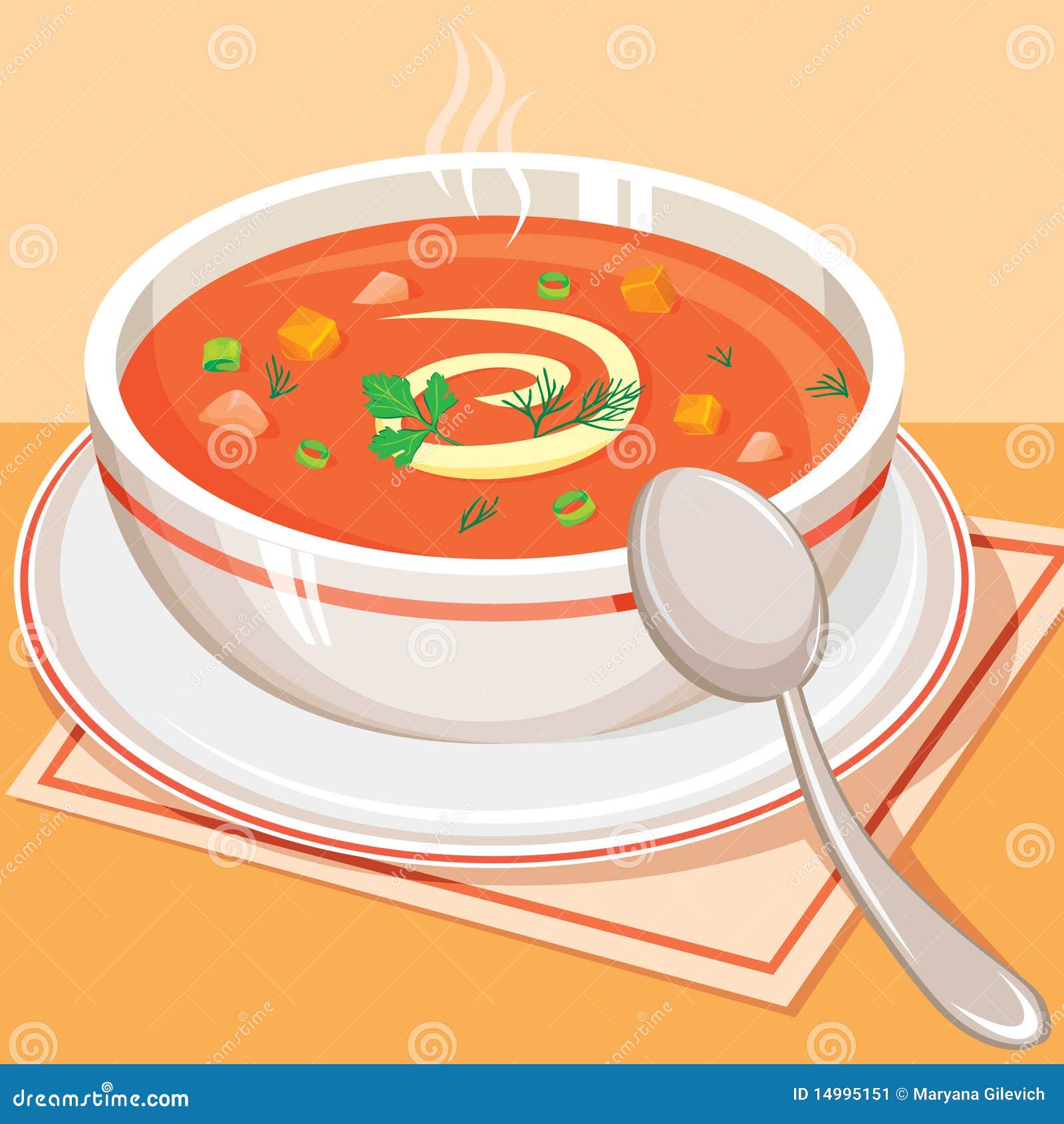 Pot Of Hot Soup. Cartoon Vector | CartoonDealer.com #71830485