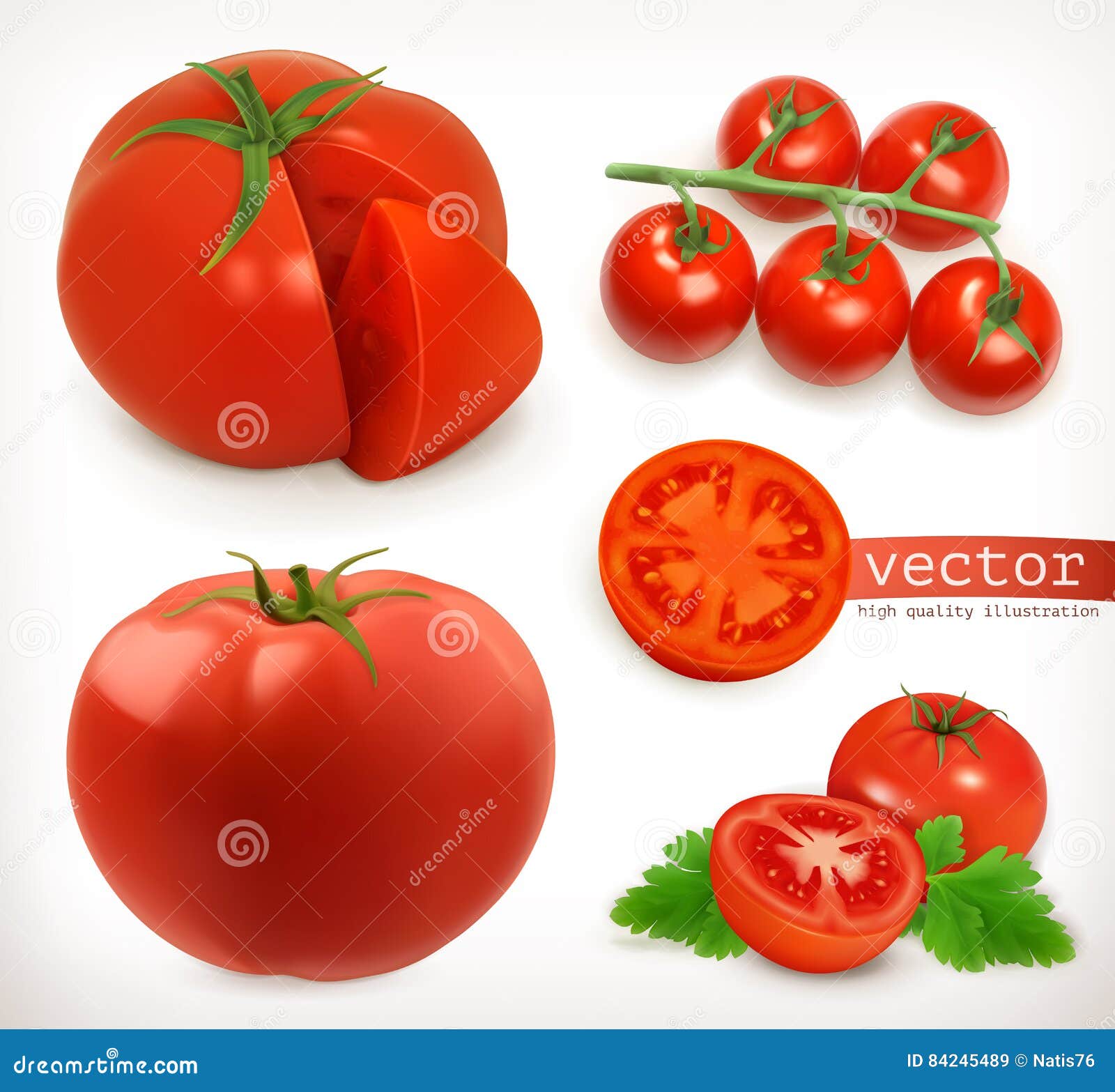 Tomato. Vegetable Vector Icon Set Stock Vector - Illustration of ...