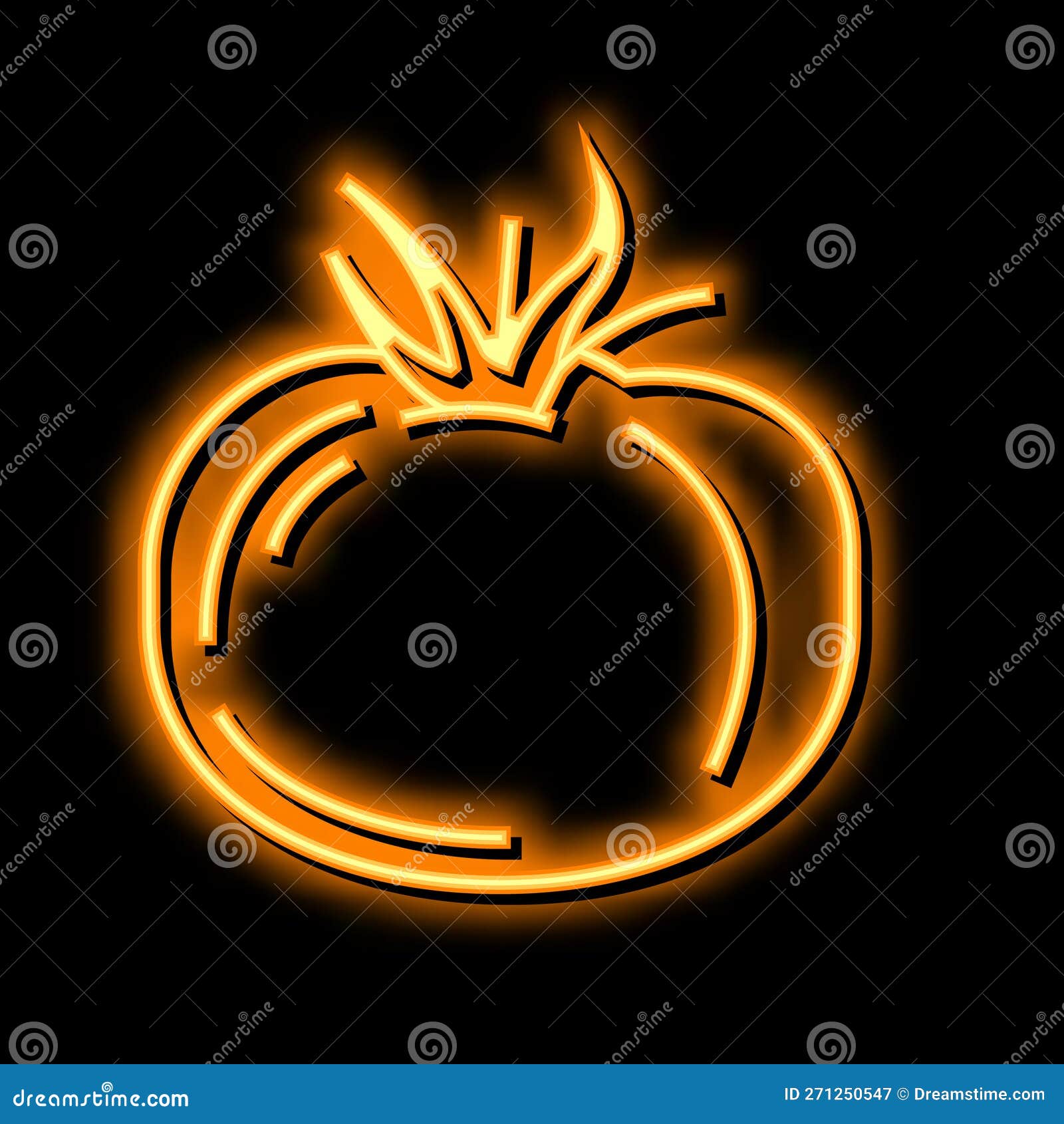 Tomato Vitamin Vegetable Neon Glow Icon Illustration Stock Vector ...