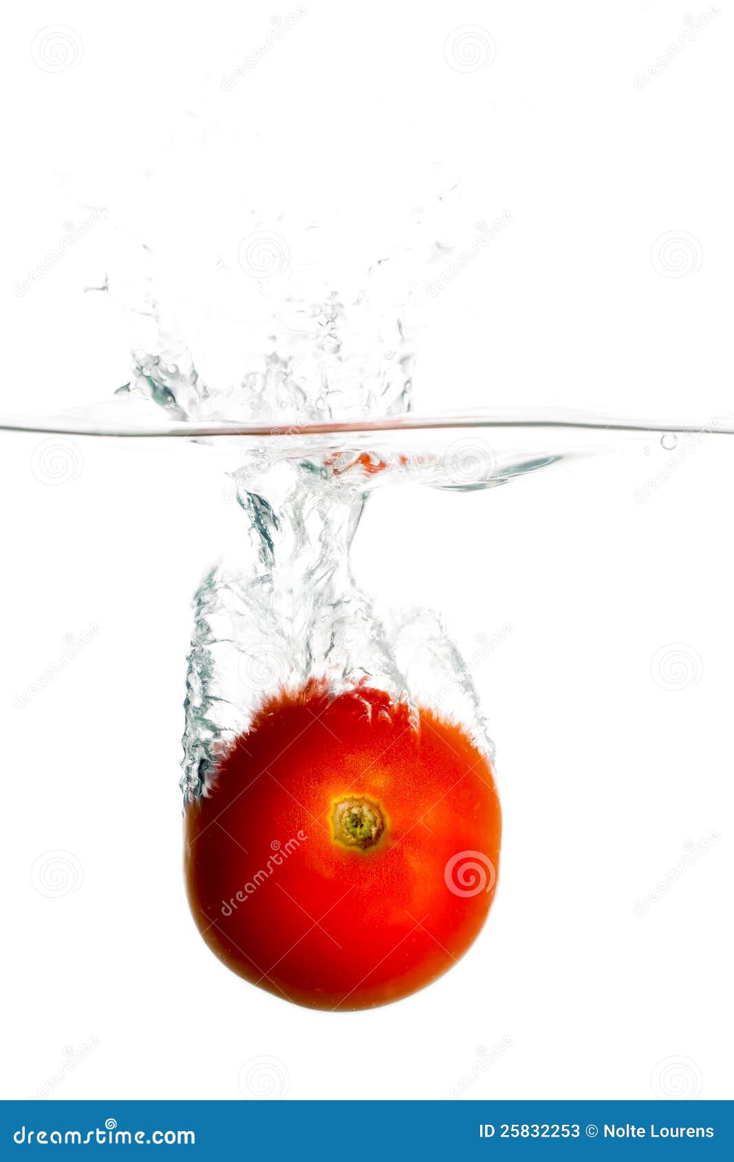 Tomato in water stock image. Image of drink, motion, isolated - 25832253