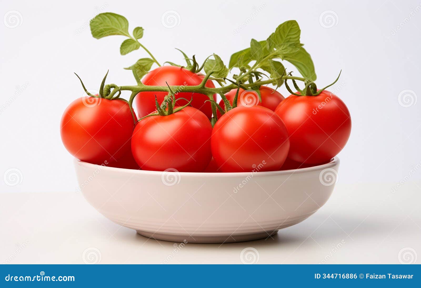 A Tomato On White Background, Realistic, 4k Image. | CartoonDealer.com ...
