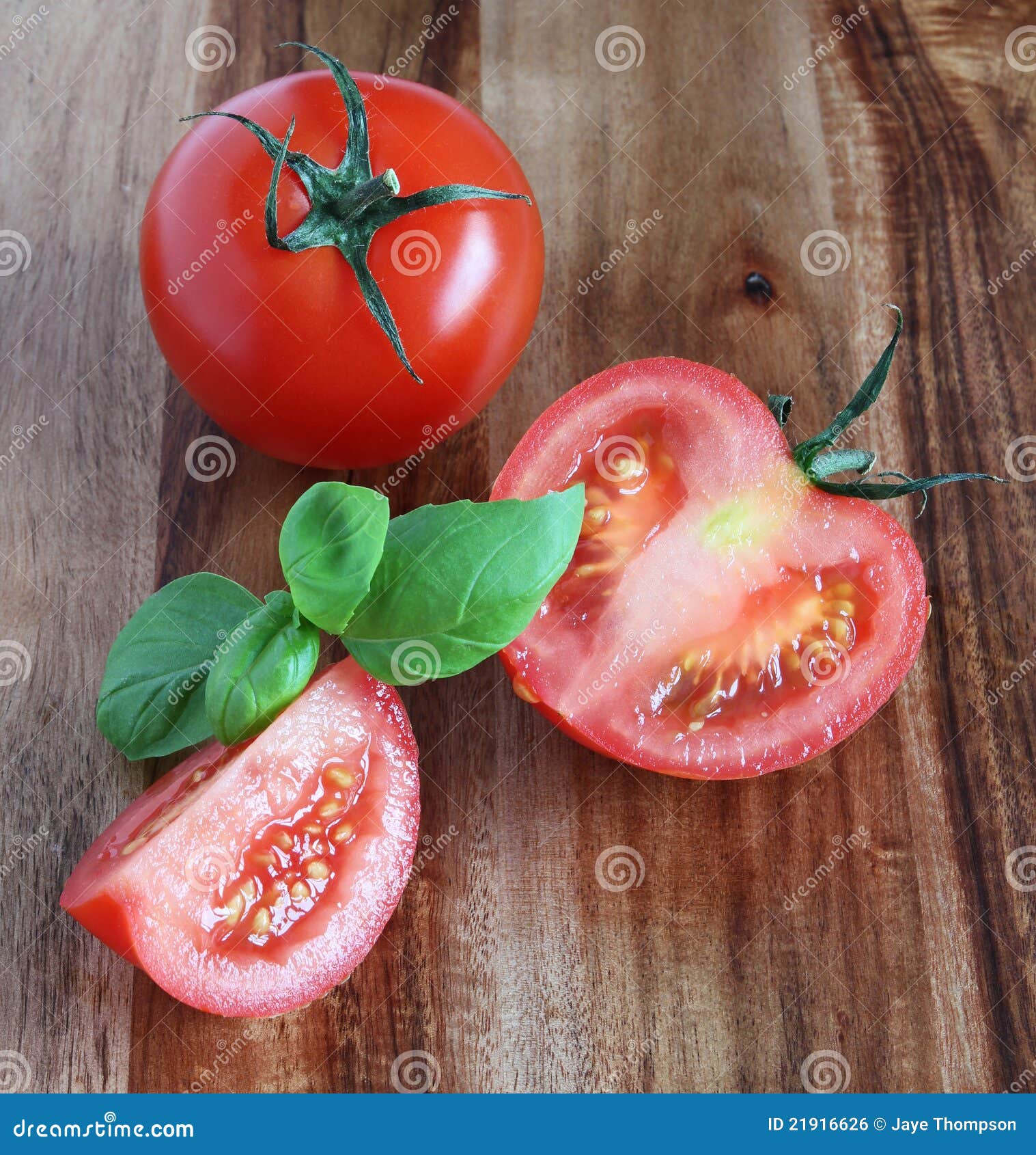 Tomatoes and basil stock photo. Image of carbohydrate - 21916626