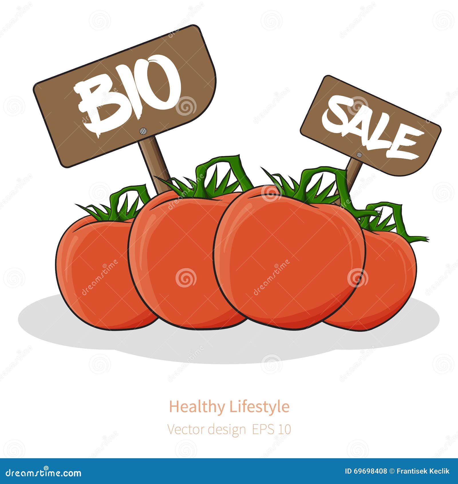 Tomatoes with Cartoon Look with Signs Stock Vector - Illustration of ...