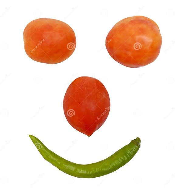 Tomatoes and Chile Smiley Face Stock Image - Image of spicy, fruit ...
