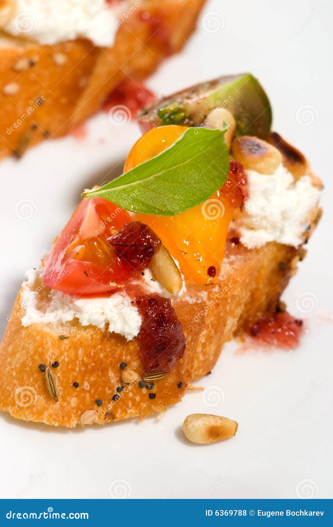 Tomatoes and Cream Cheese Canapes Stock Photo - Image of vegetable ...