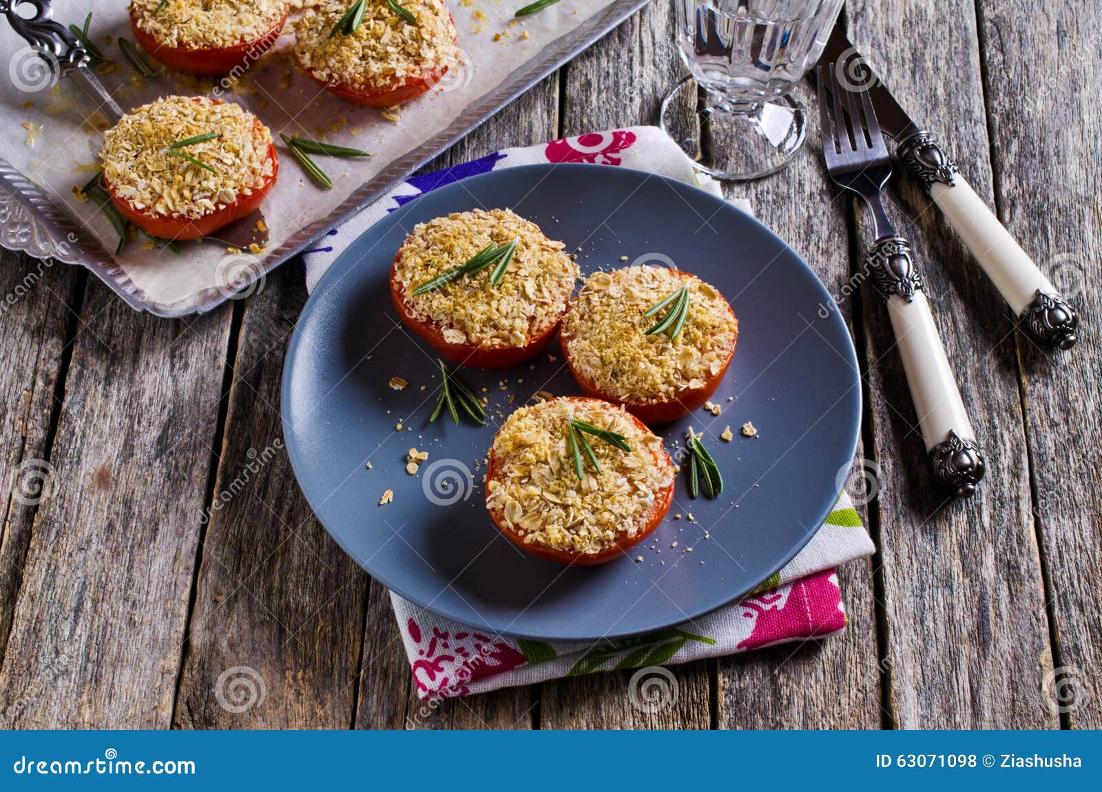 Tomatoes with Crunchy Sprinkles Stock Photo - Image of fresh, cereal ...