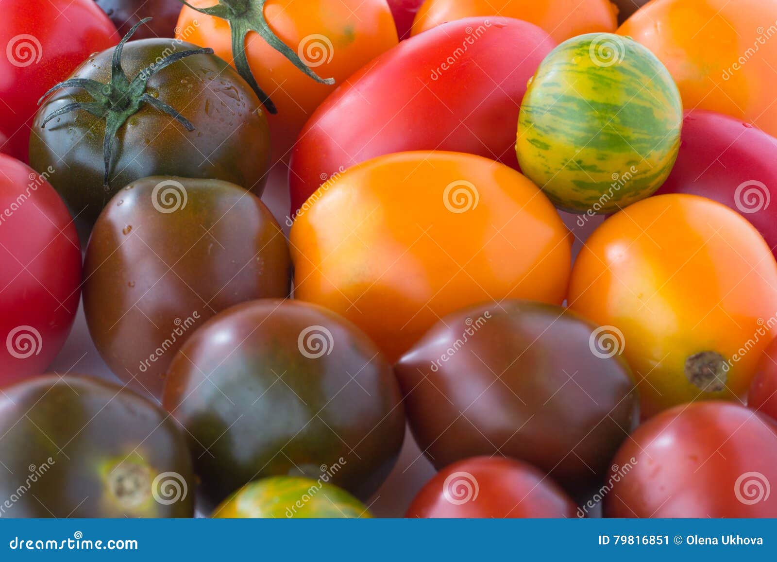 Tomatoes of Different Colors Closeup Stock Image - Image of detox ...