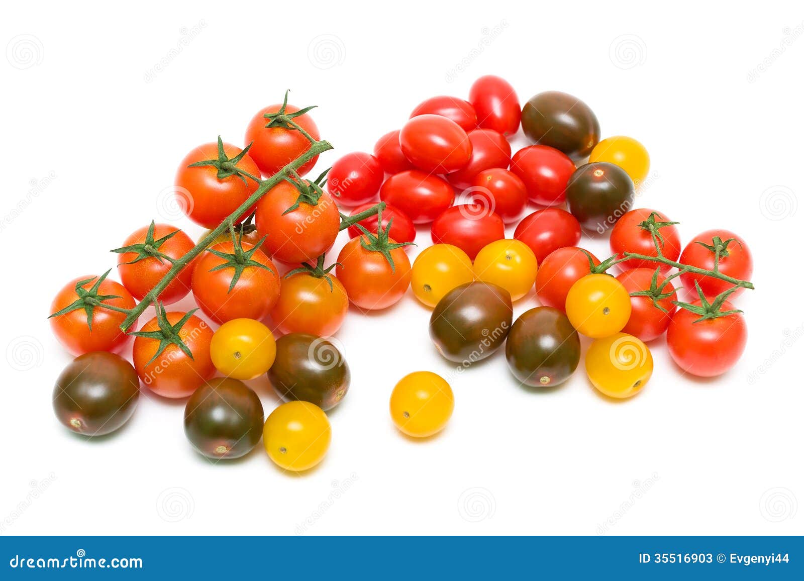 Tomatoes of Different Varieties and Colors on a White Background Stock ...