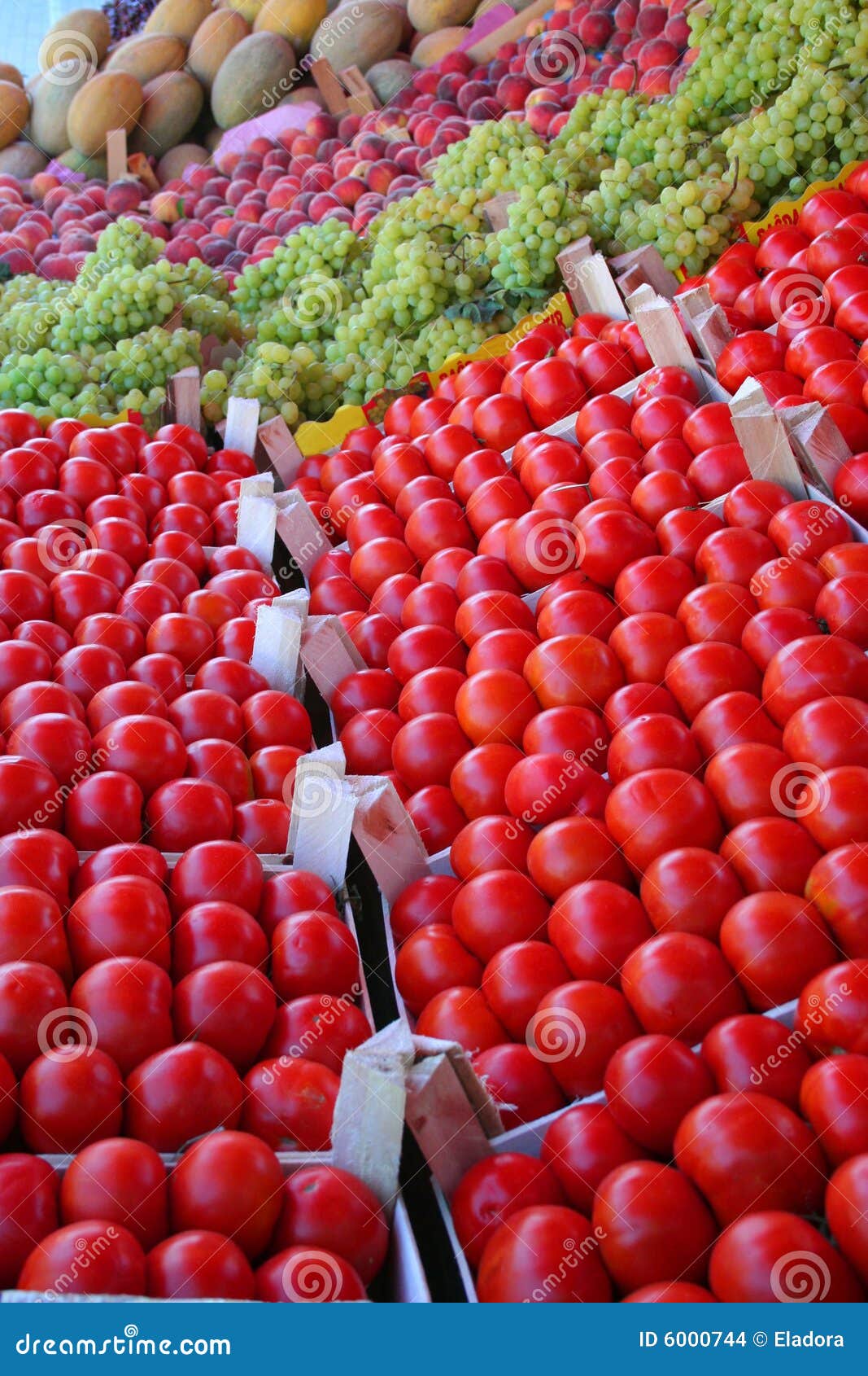 Tomatoes on Display at Bazaar Stock Photo - Image of fresh, vegetable ...