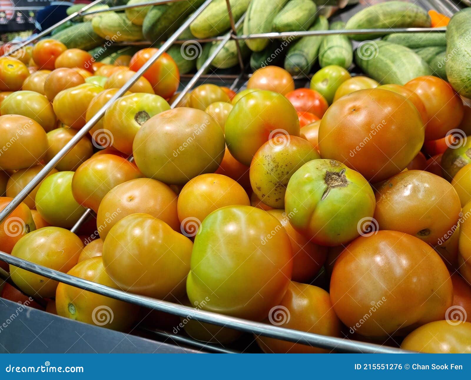 Tomatoes Display in Supermarket Stock Photo - Image of produce, fruit ...