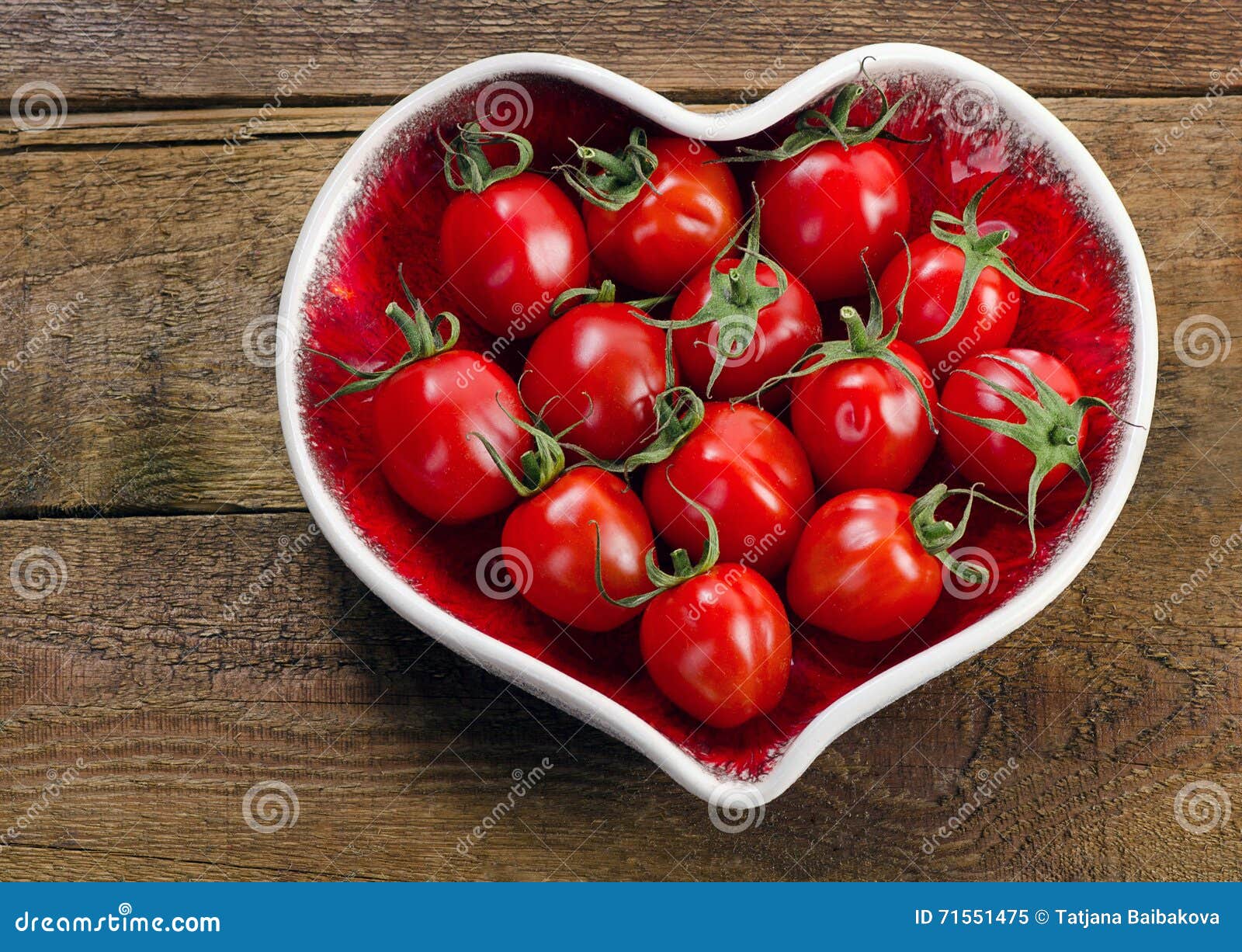 Tomatoes in Heart Shaped Plate. Stock Image - Image of vegetable ...