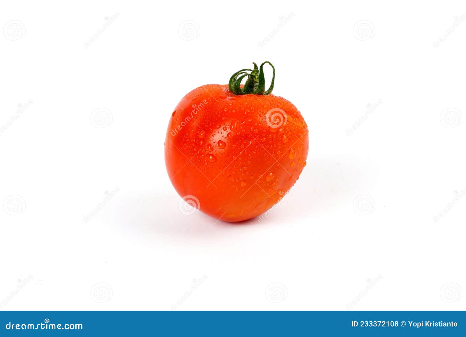 Tomatoes Isolated on White. Tomato with Drops Stock Photo - Image of ...