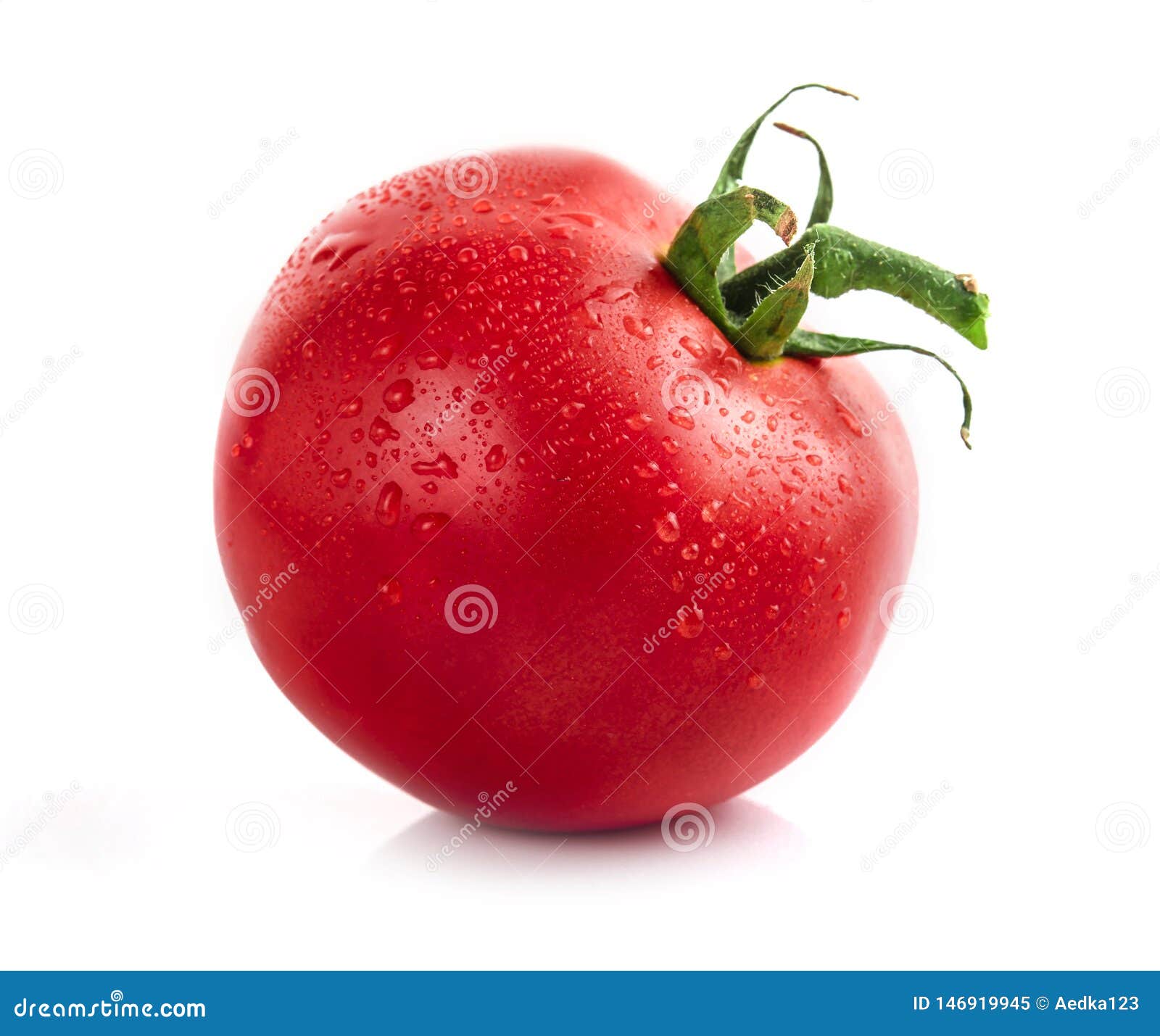 Tomatoes Isolated on White. Tomato with Drops Stock Image - Image of ...