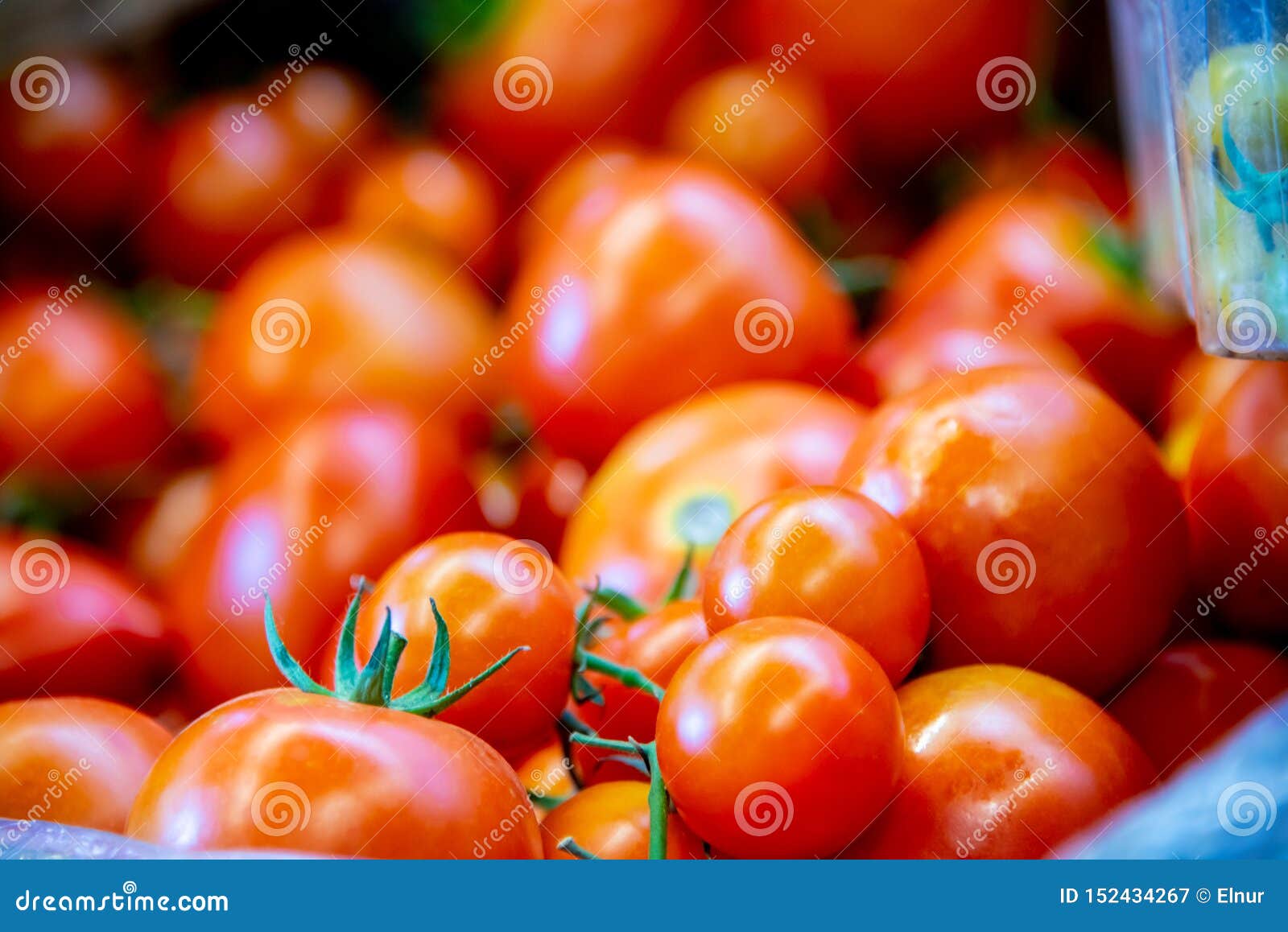 Tomatoes at the Market Display Stall Stock Image - Image of buying ...