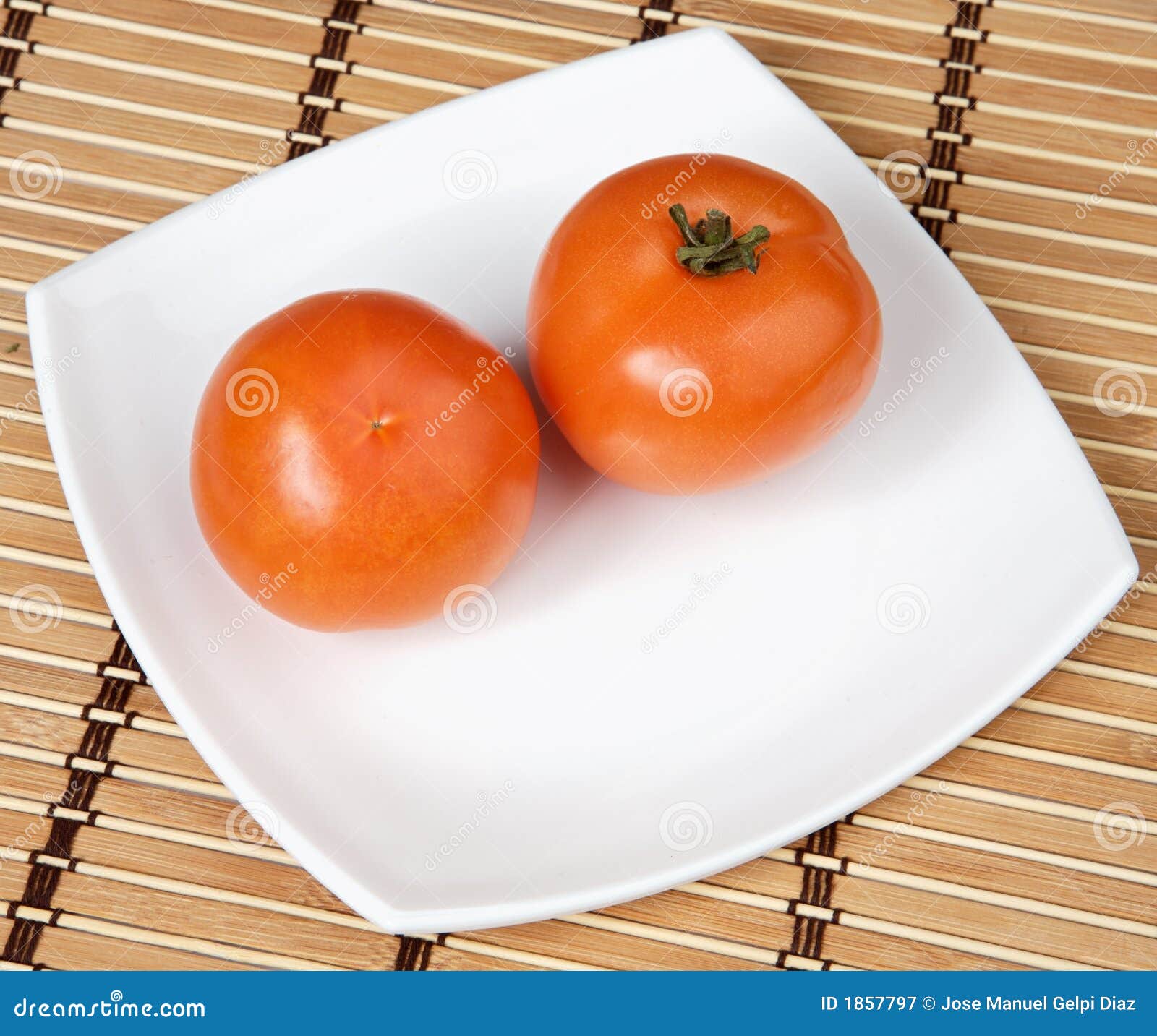 Tomatoes in a plate stock image. Image of cuisine, fitness - 1857797