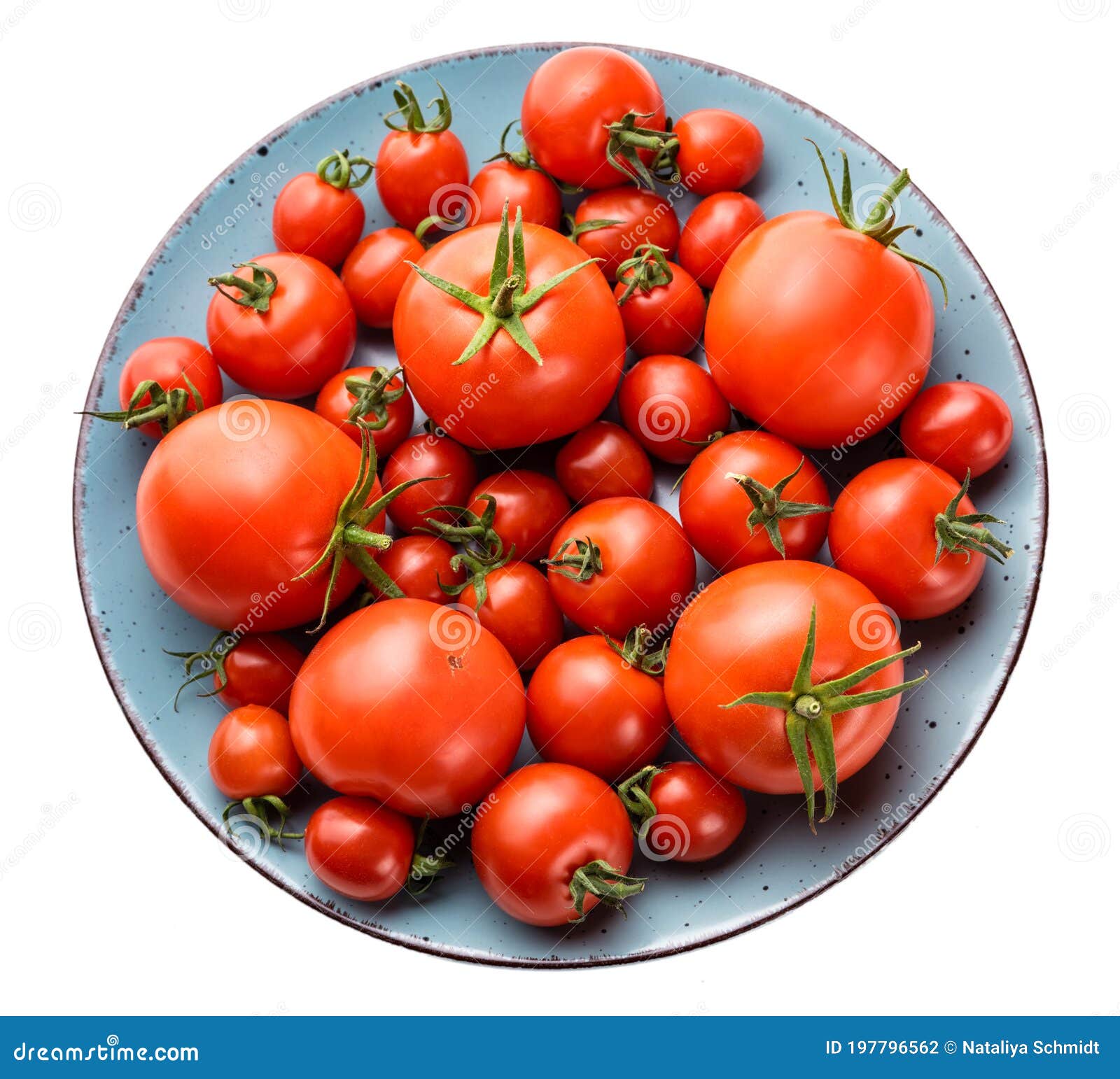 Tomatoes with Sepals of Different Sizes in a Basket Stock Photo - Image ...