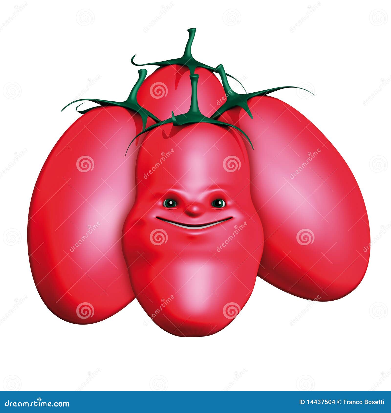 Tomatoes smile four stock illustration. Illustration of vegetables ...