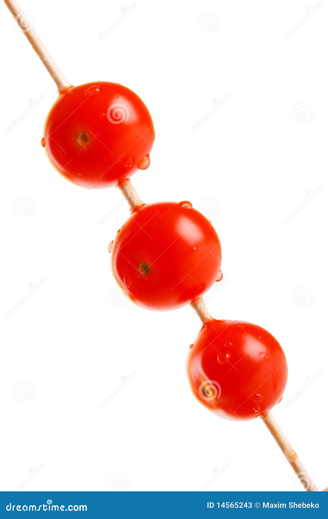 Tomatoes on a spit stock image. Image of skewer, juicy - 14565243