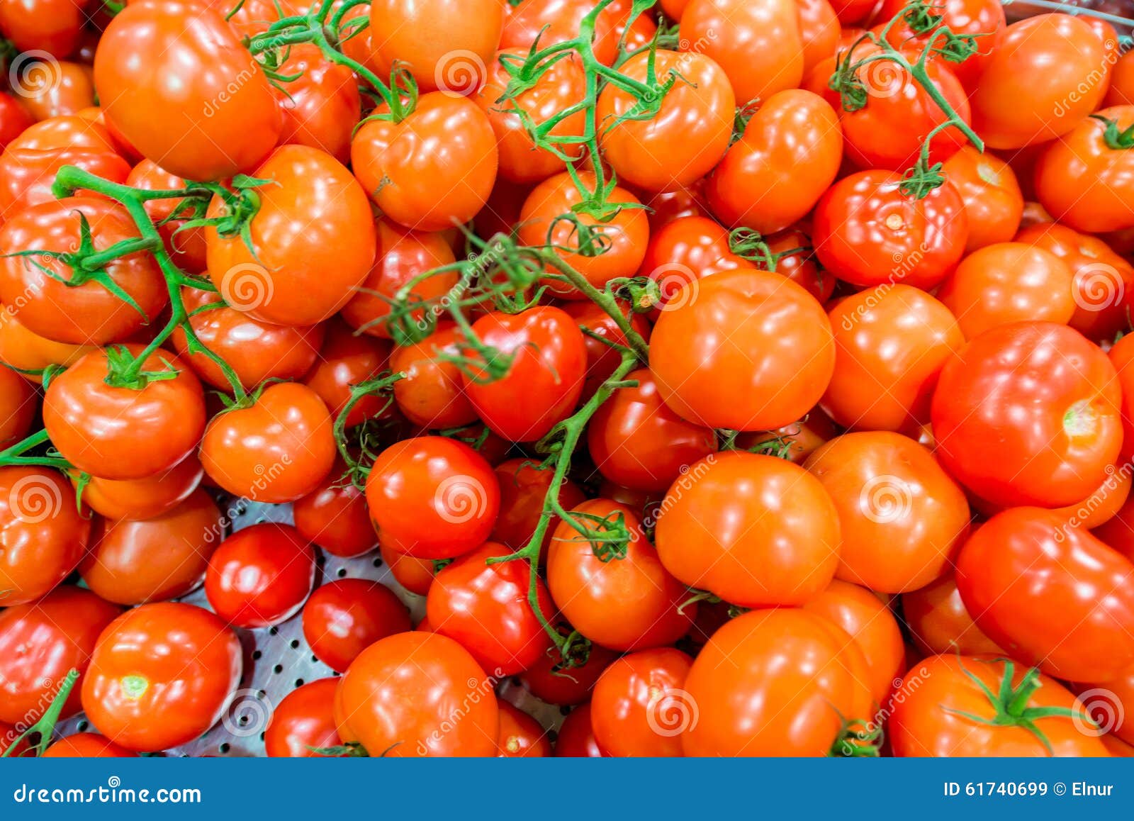 The Tomatoes on the Supermarket Display Stock Image - Image of ...