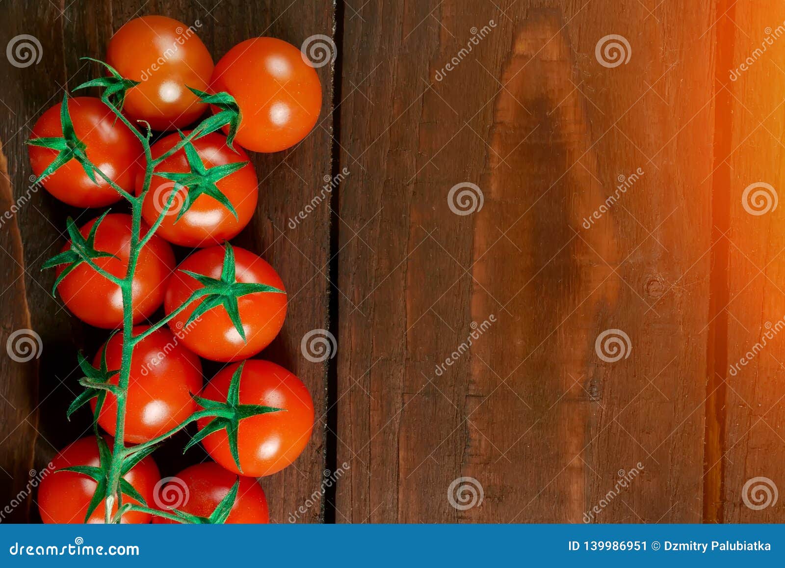 Tomatoes on the Table. a Place for a Label Stock Image - Image of ...