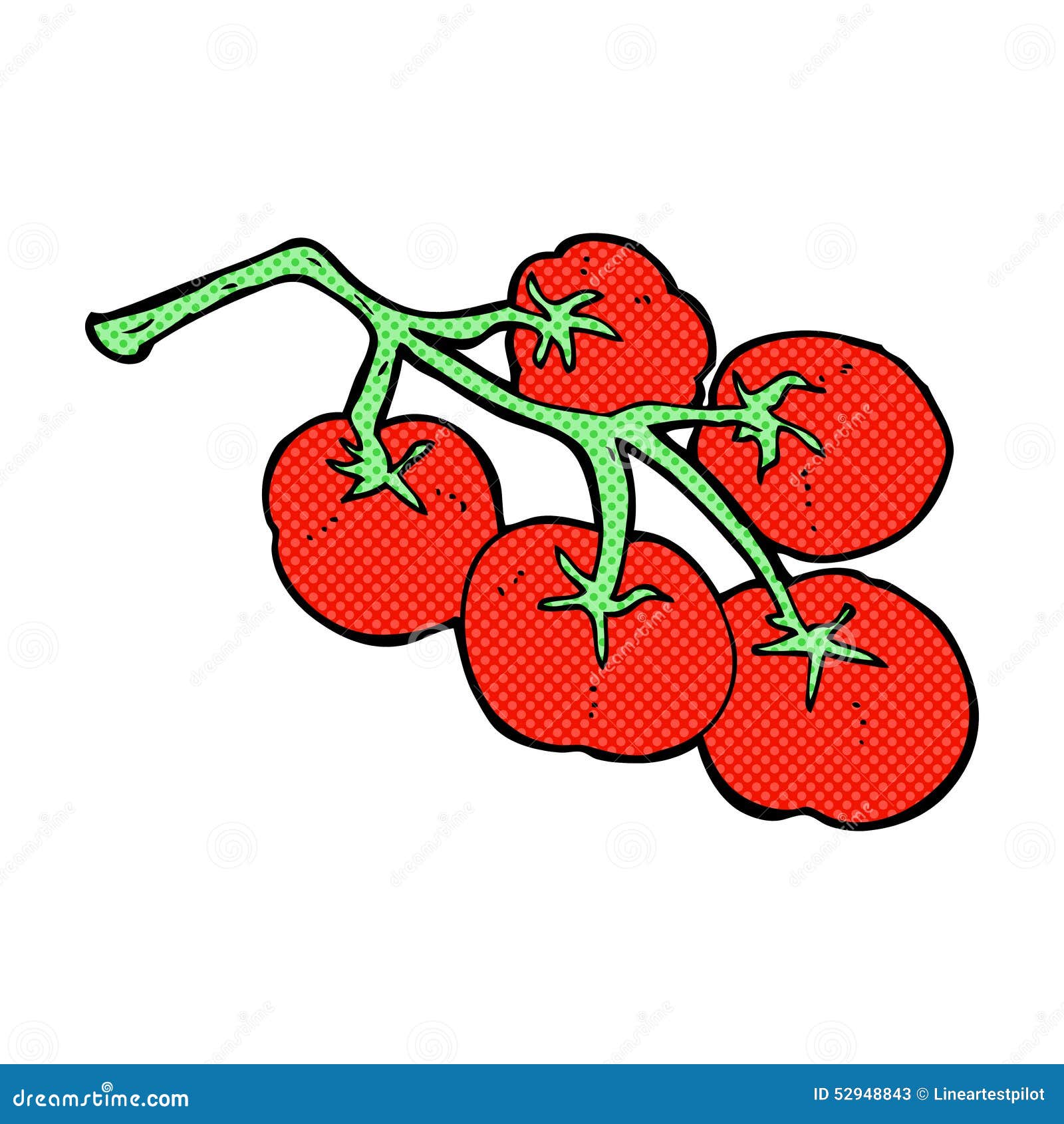 Tomatoes on Vine Illustration Stock Illustration - Illustration of clip ...