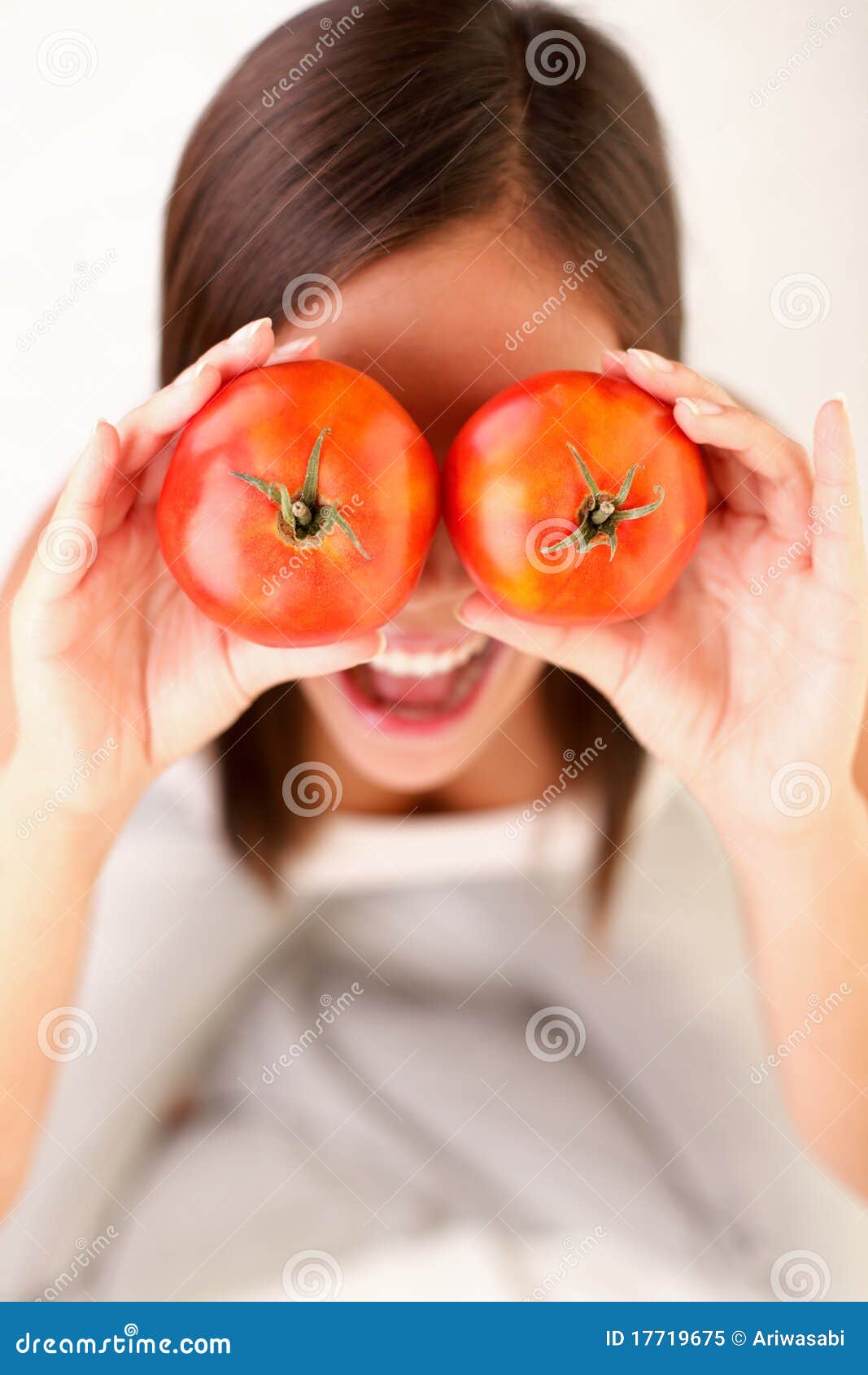 Tomatoes Woman stock image. Image of happy, beautiful - 17719675