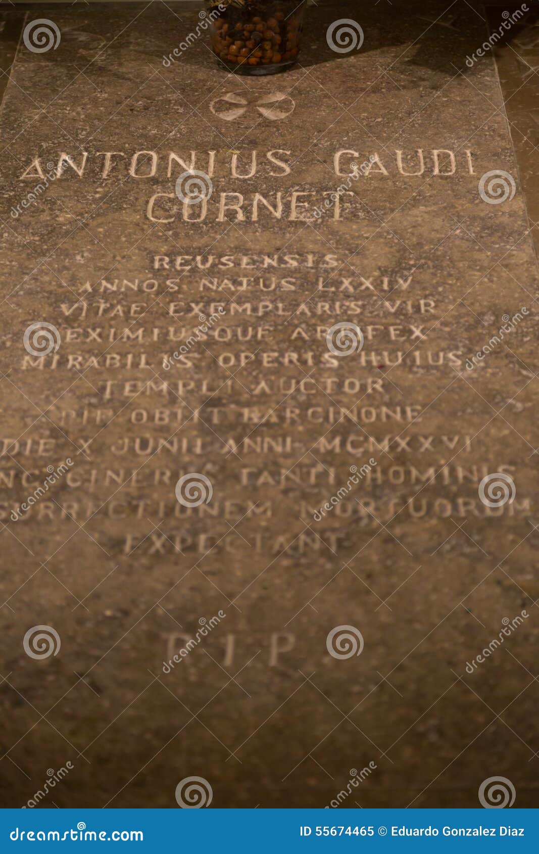 Tomb of Antonio Gaudi editorial image. Image of mourning - 55674465