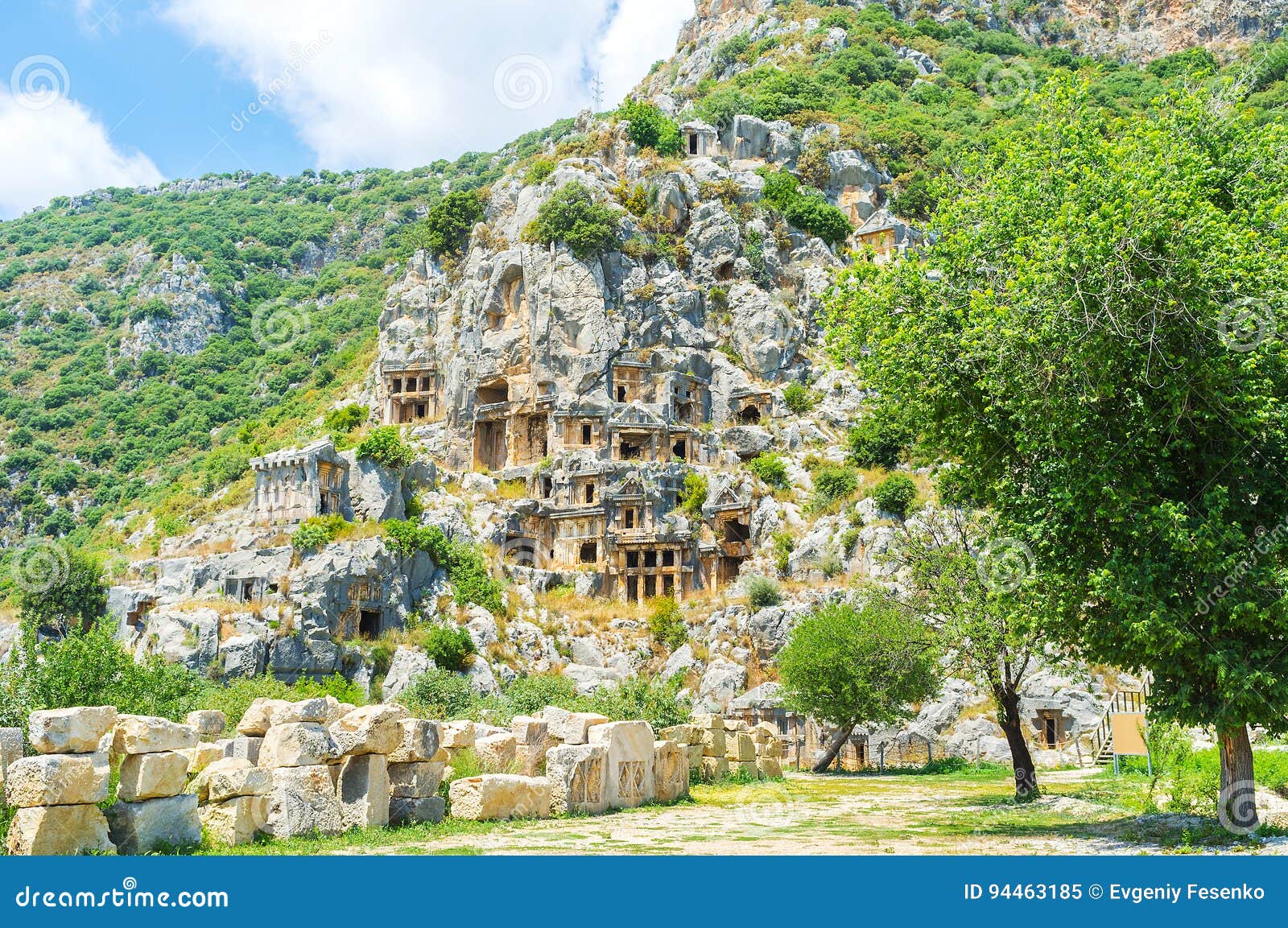 The tomb complex stock image. Image of demre, antique - 94463185