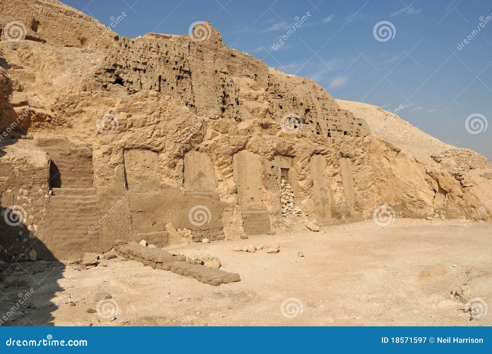 Tomb Entrances In The Cliff Wall Of A Via Cava, An Ancient Etruscan ...