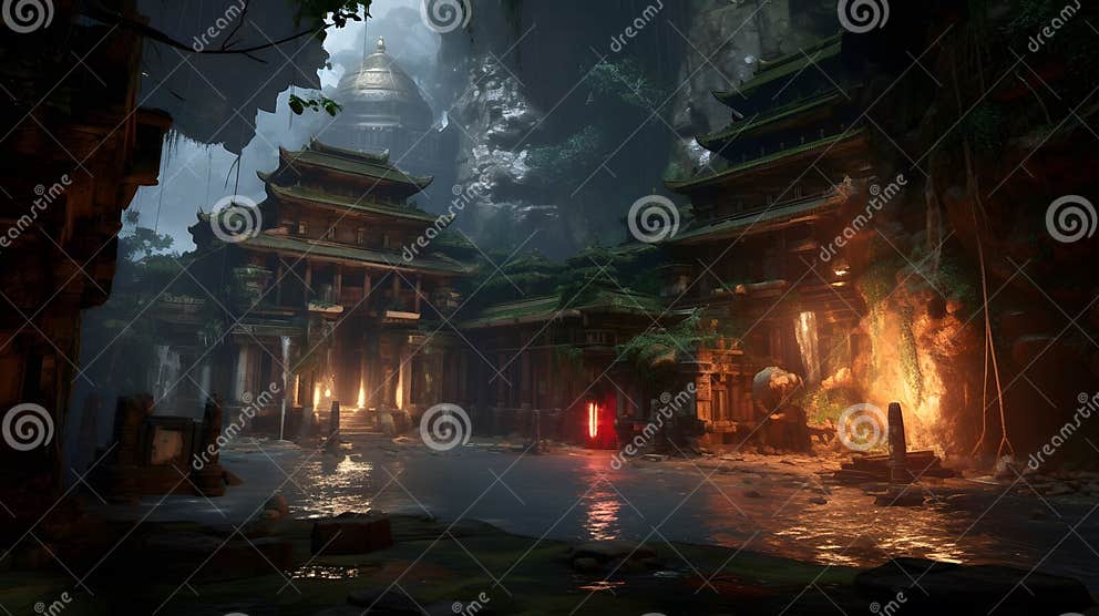 Tomb Raider Environment stock photo. Image of landscape - 299632402