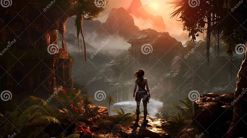 Tomb Raider Environment stock photo. Image of figurine - 299631490