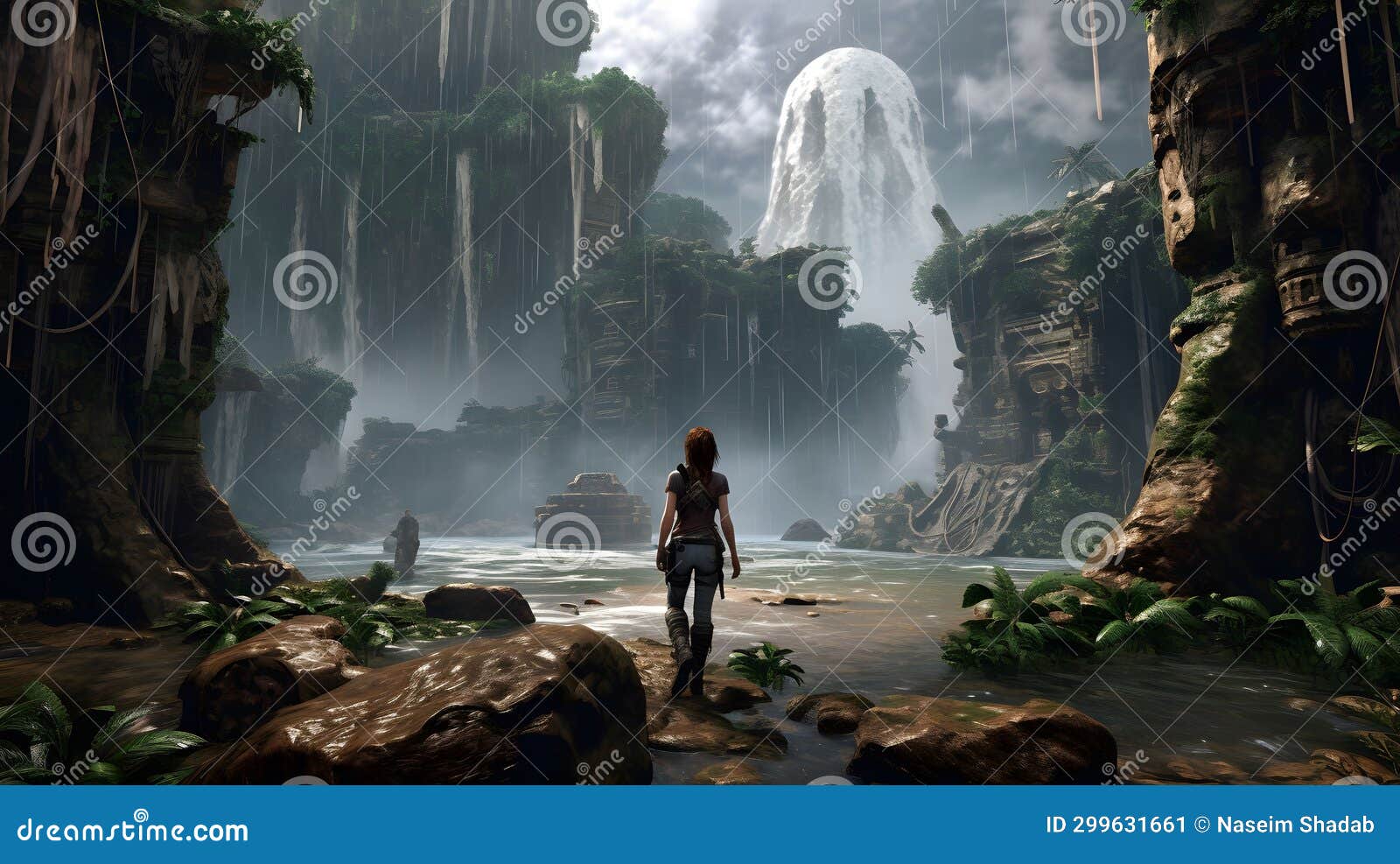 Tomb Raider Environment stock image. Image of adult - 299631661