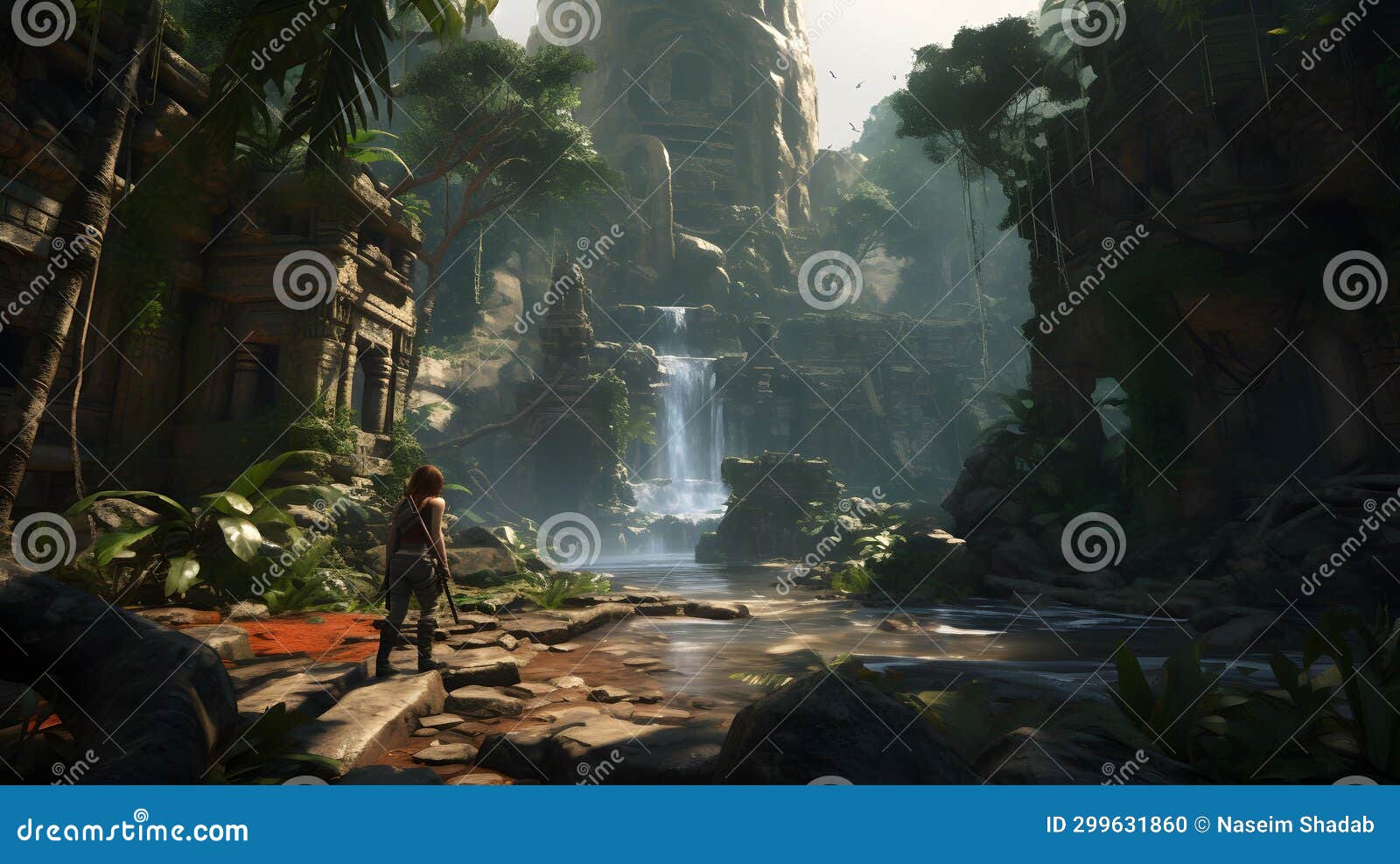 Tomb Raider Environment stock photo. Image of fashion - 299631860