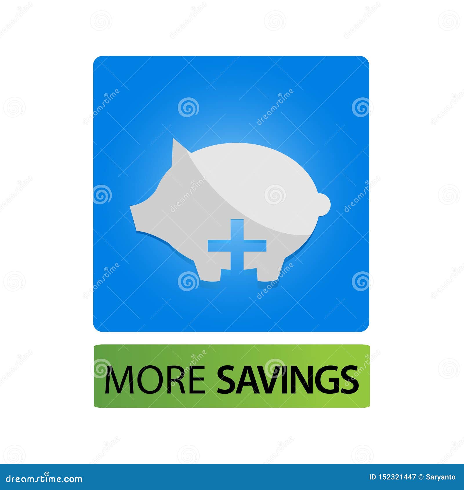More Savings Stock Button. Vector Illustration on White Background ...