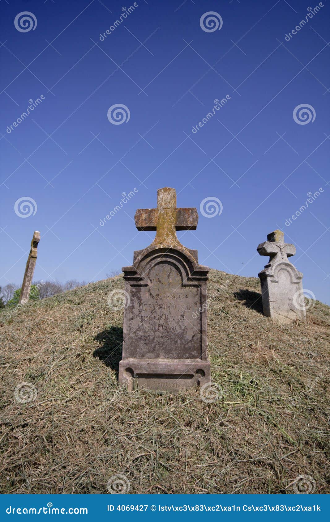 Tombs stock image. Image of cross, religion, three, gravestone - 4069427