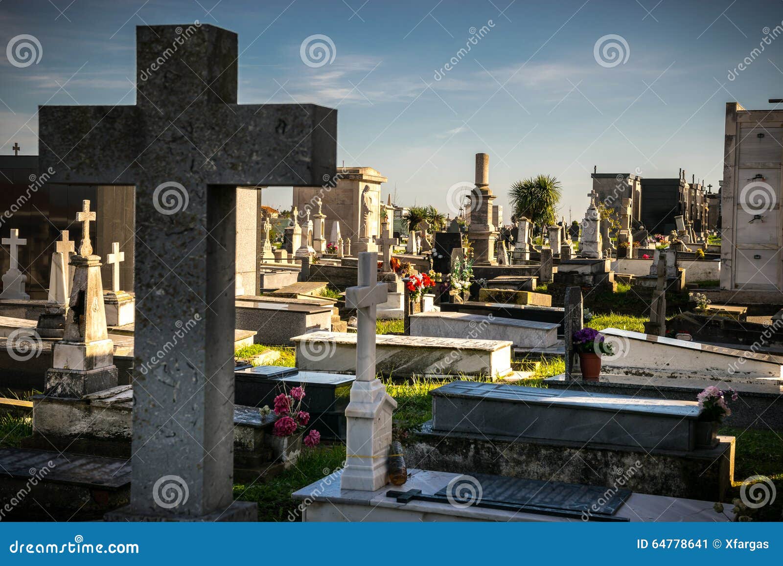 Tombs in the cemetery stock image. Image of funeral, heaven - 64778641