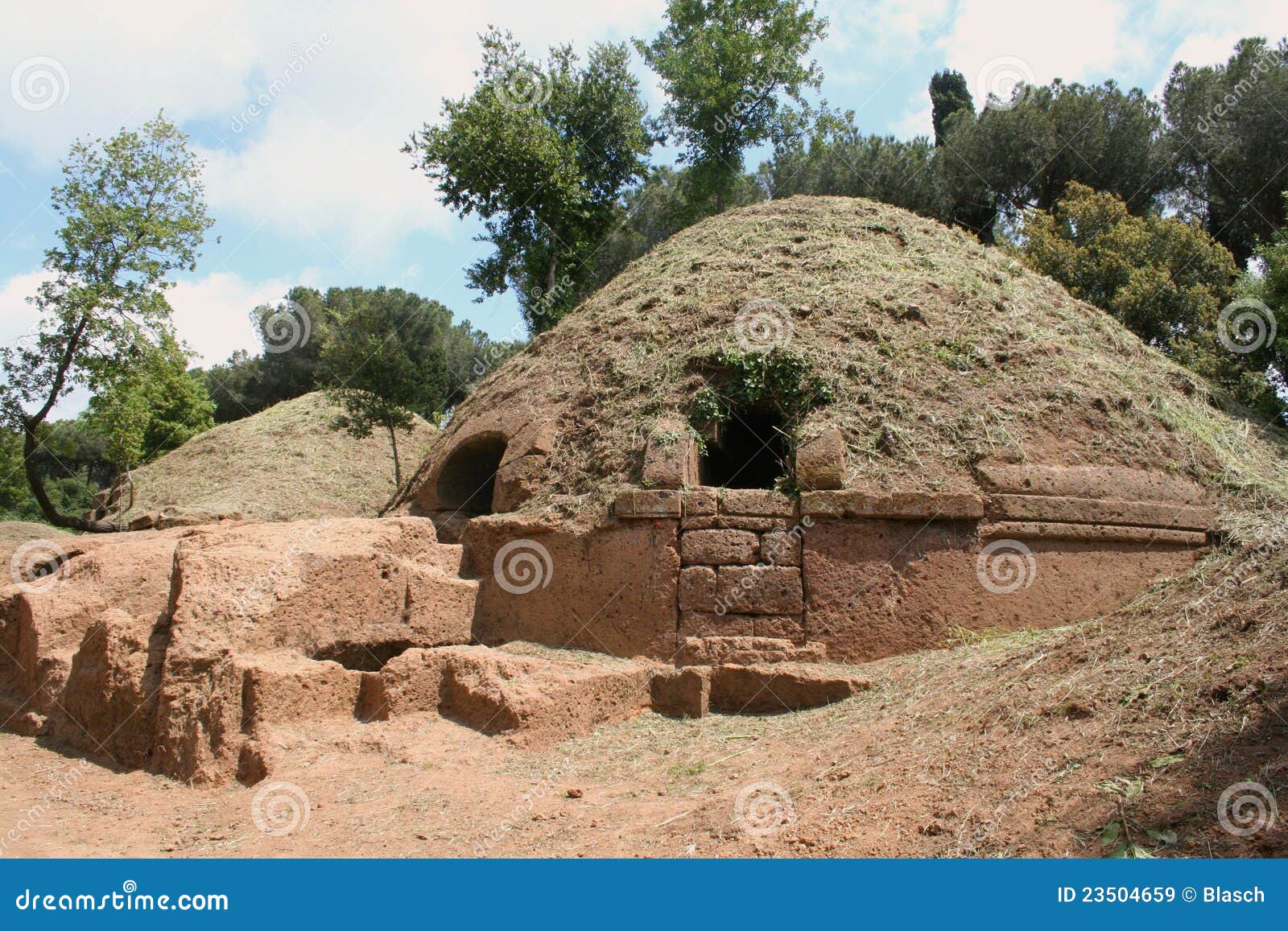 The Etruscan Necropolis Of The Populonia Caves. Underground Chamber ...