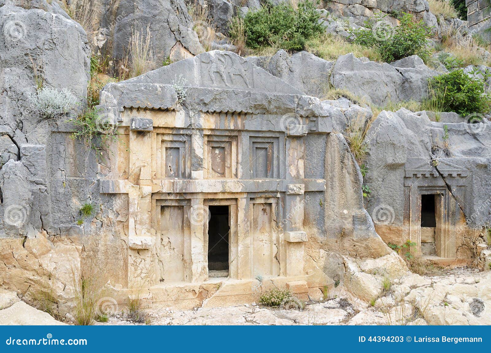 Tombs at Myra stock image. Image of temple, ancient, stone - 44394203