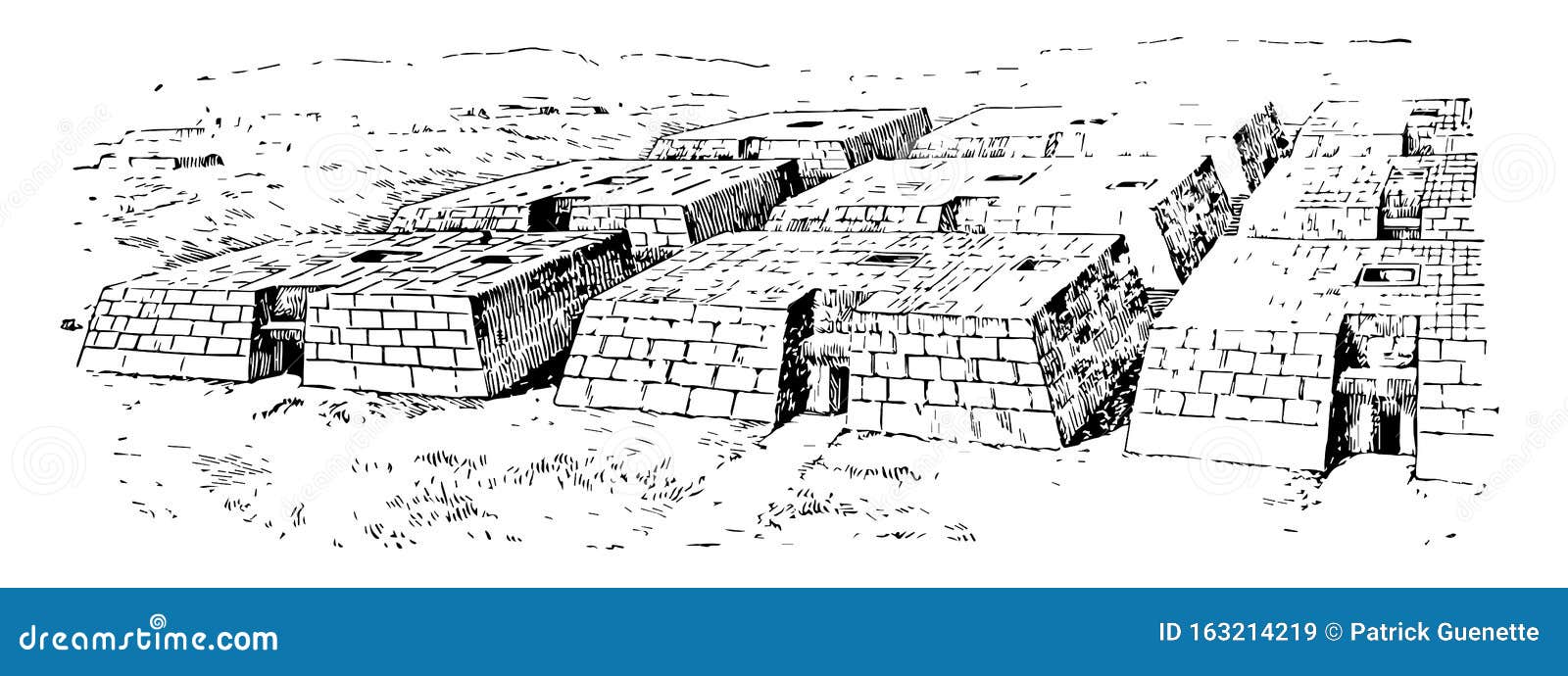 Tombs vintage illustration stock vector. Illustration of vintage ...