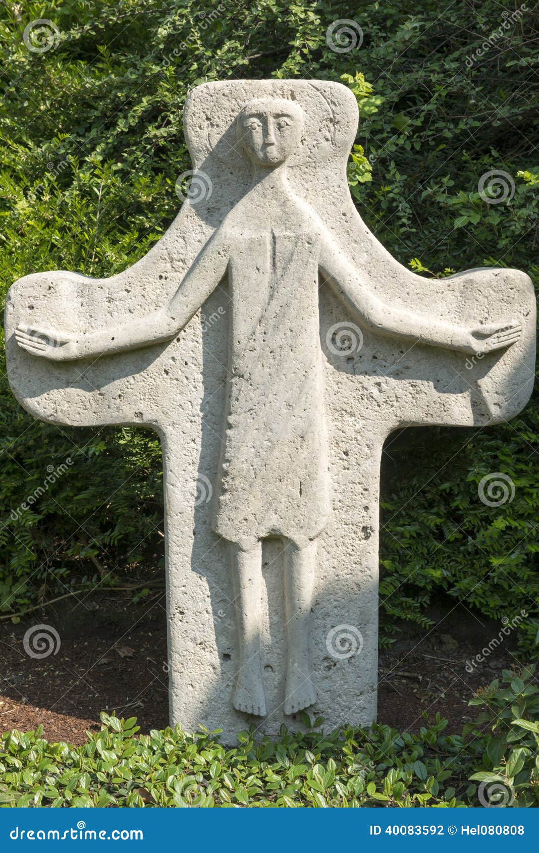 Tombstone Cross, Modern Art on Cemetery Stock Photo - Image of memorial ...