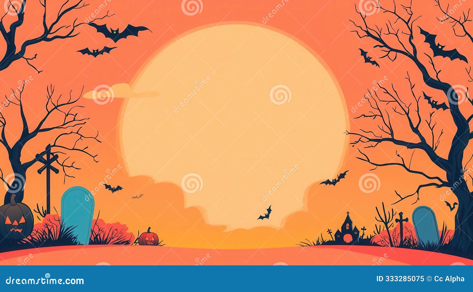 Tombstone Flat Design Top View Halloween Theme Cartoon Drawing ...
