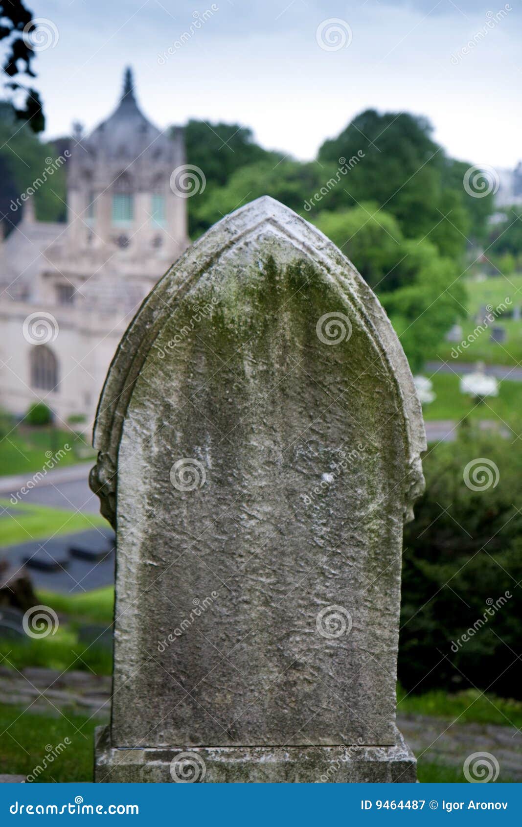 Tombstone on a hill stock image. Image of grass, brooklyn - 9464487