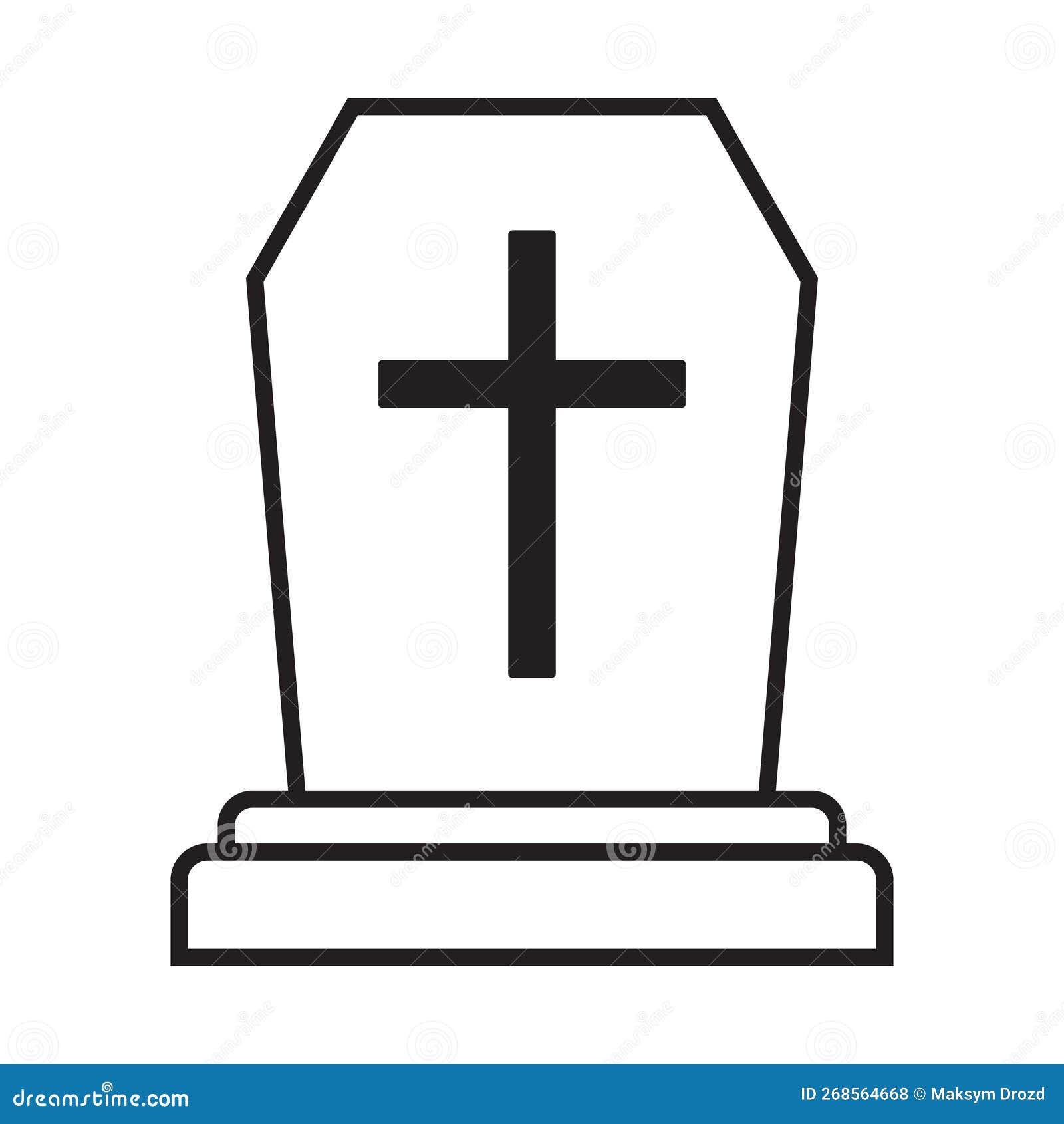 Tombstone Icon. Rip Grave Icon Vector Stock Vector - Illustration of ...