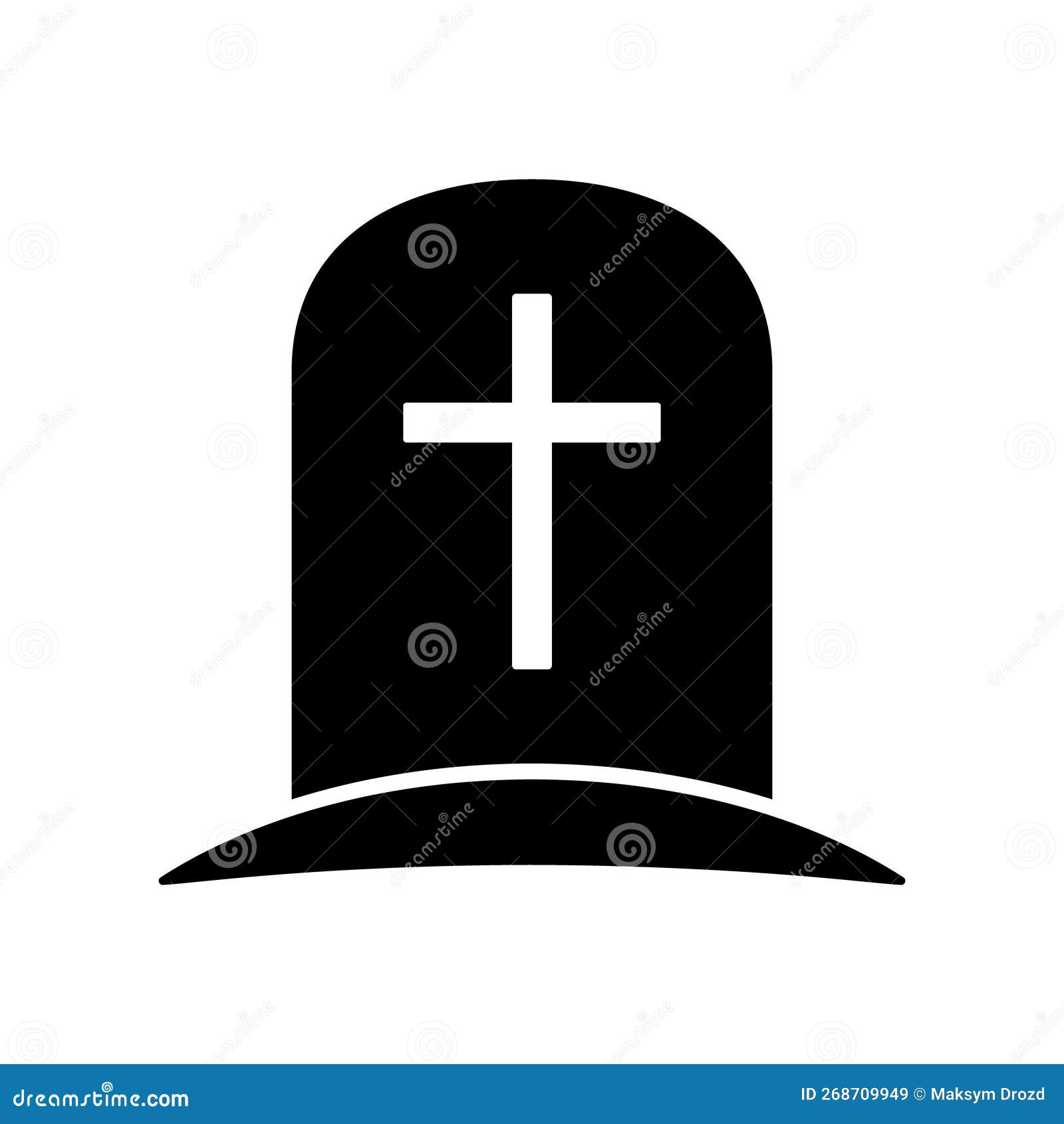 Tombstone Icon. Rip Grave Icon Vector Stock Vector - Illustration of ...