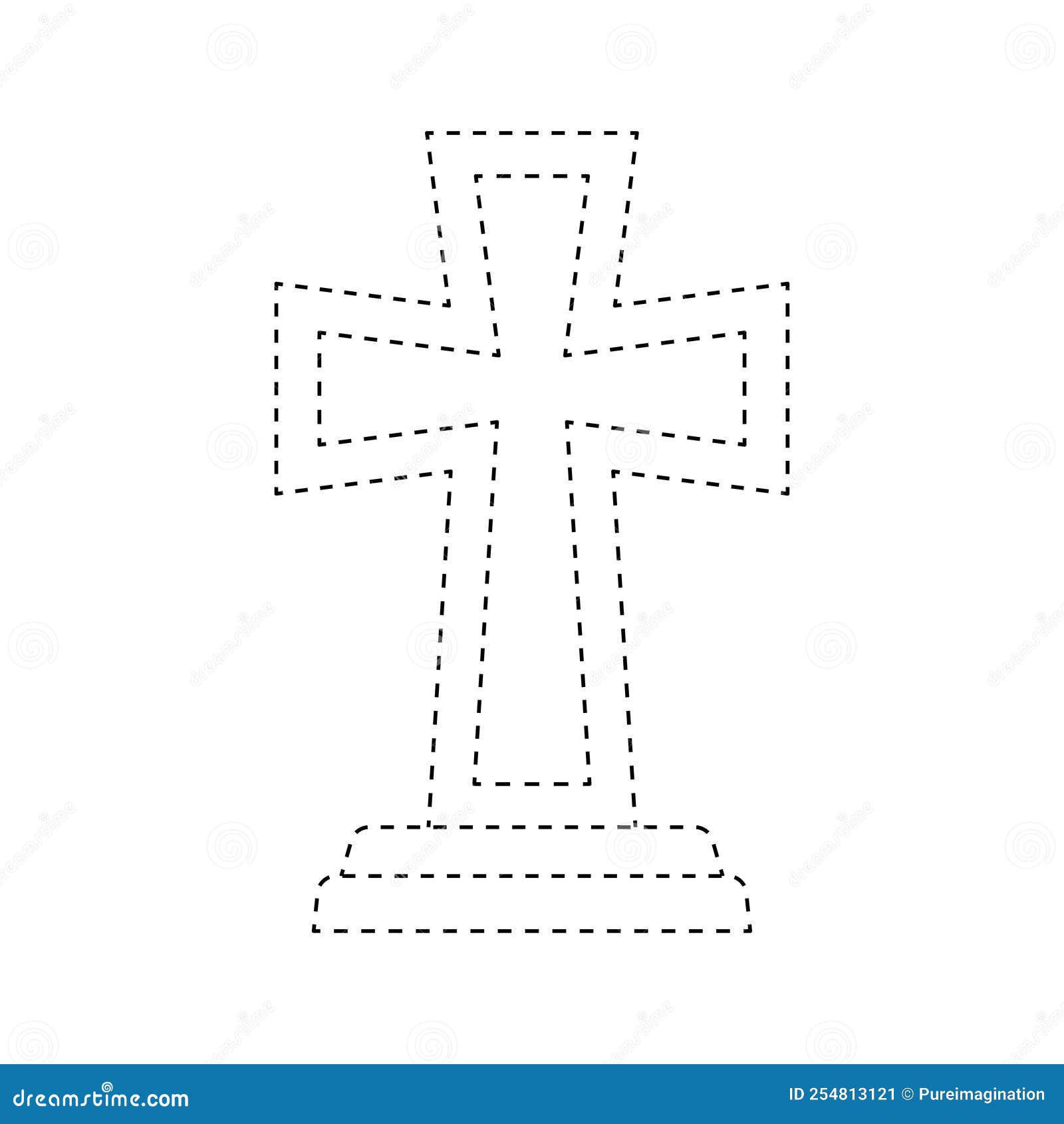 Tombstone Tracing Worksheet for Kids Stock Vector - Illustration of ...