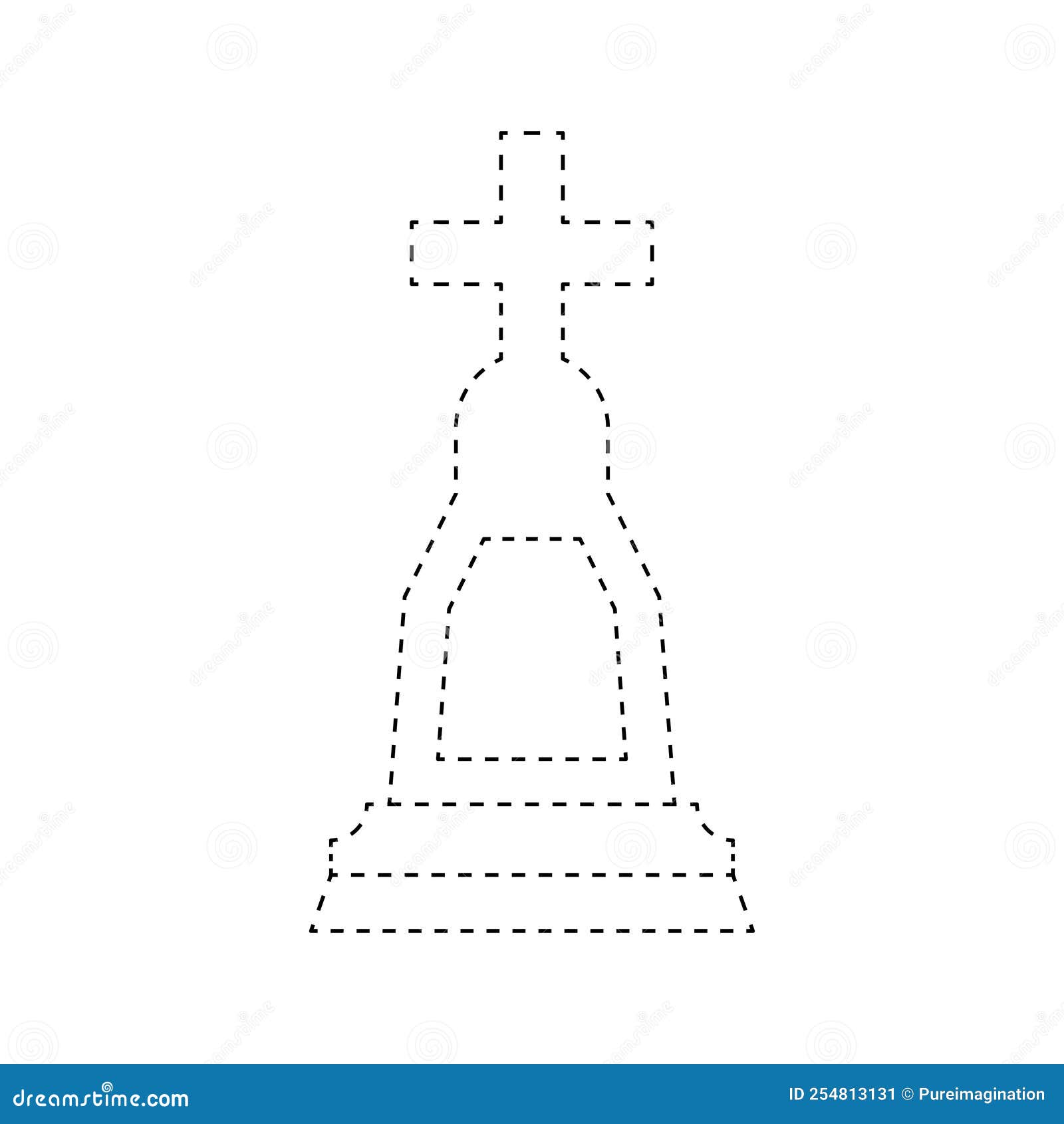Tombstone Tracing Worksheet for Kids Stock Vector - Illustration of ...