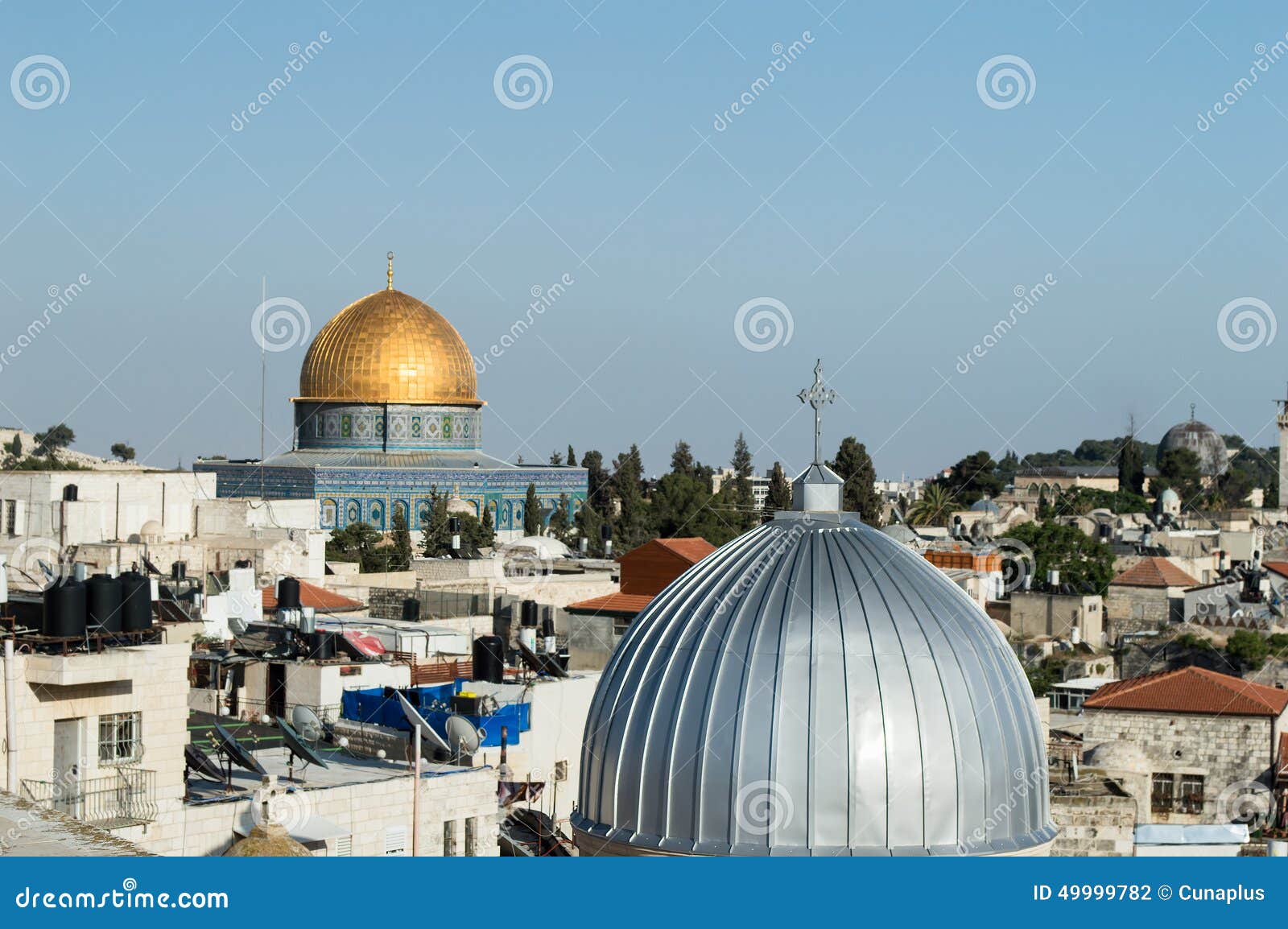 Tombstone with a View of Jerusalem Stock Photo - Image of israel, gold ...