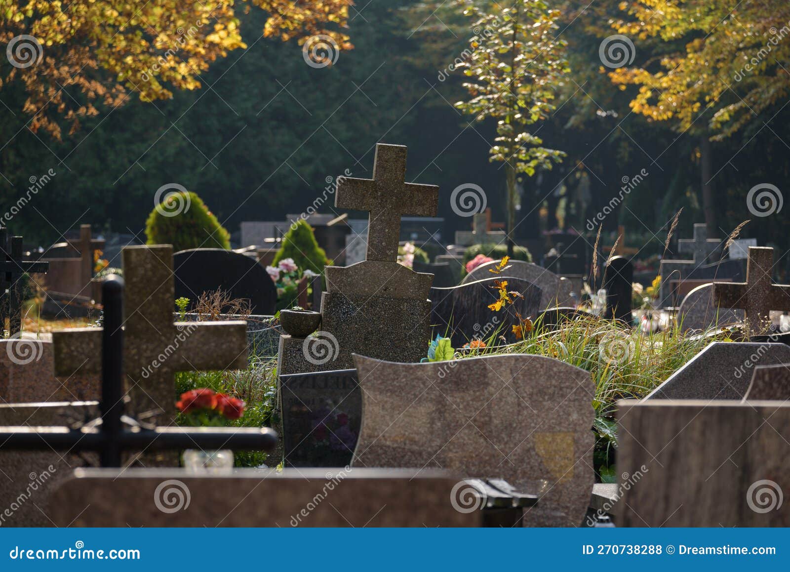 CEMETERY stock photo. Image of cross, churchyard, death - 270738288