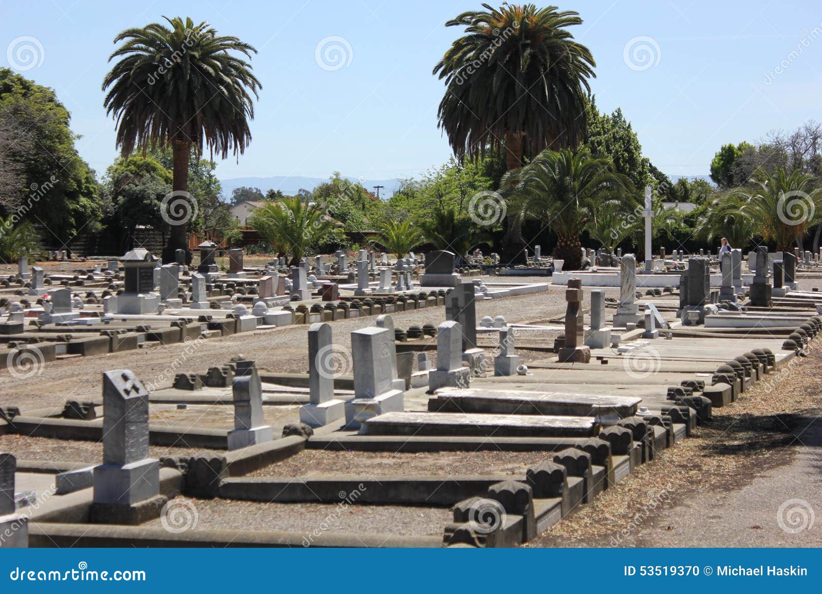 Tombstones in a graveyard stock photo. Image of tombstones - 53519370
