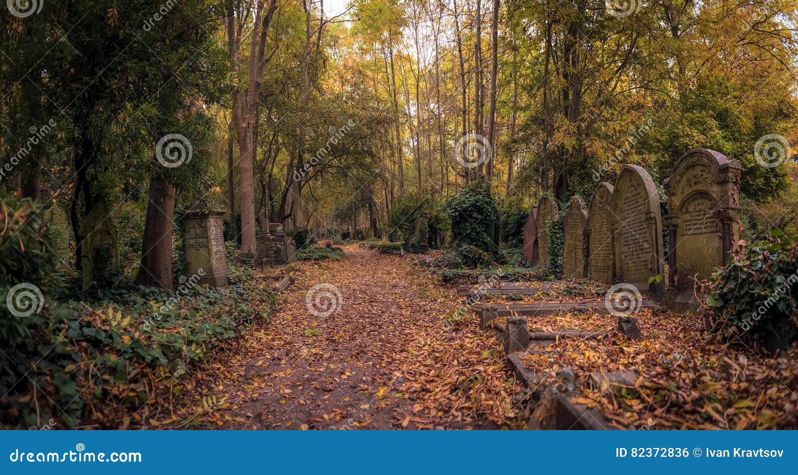 Tombstones of Highgate Cemetery, London Stock Photo - Image of dead ...